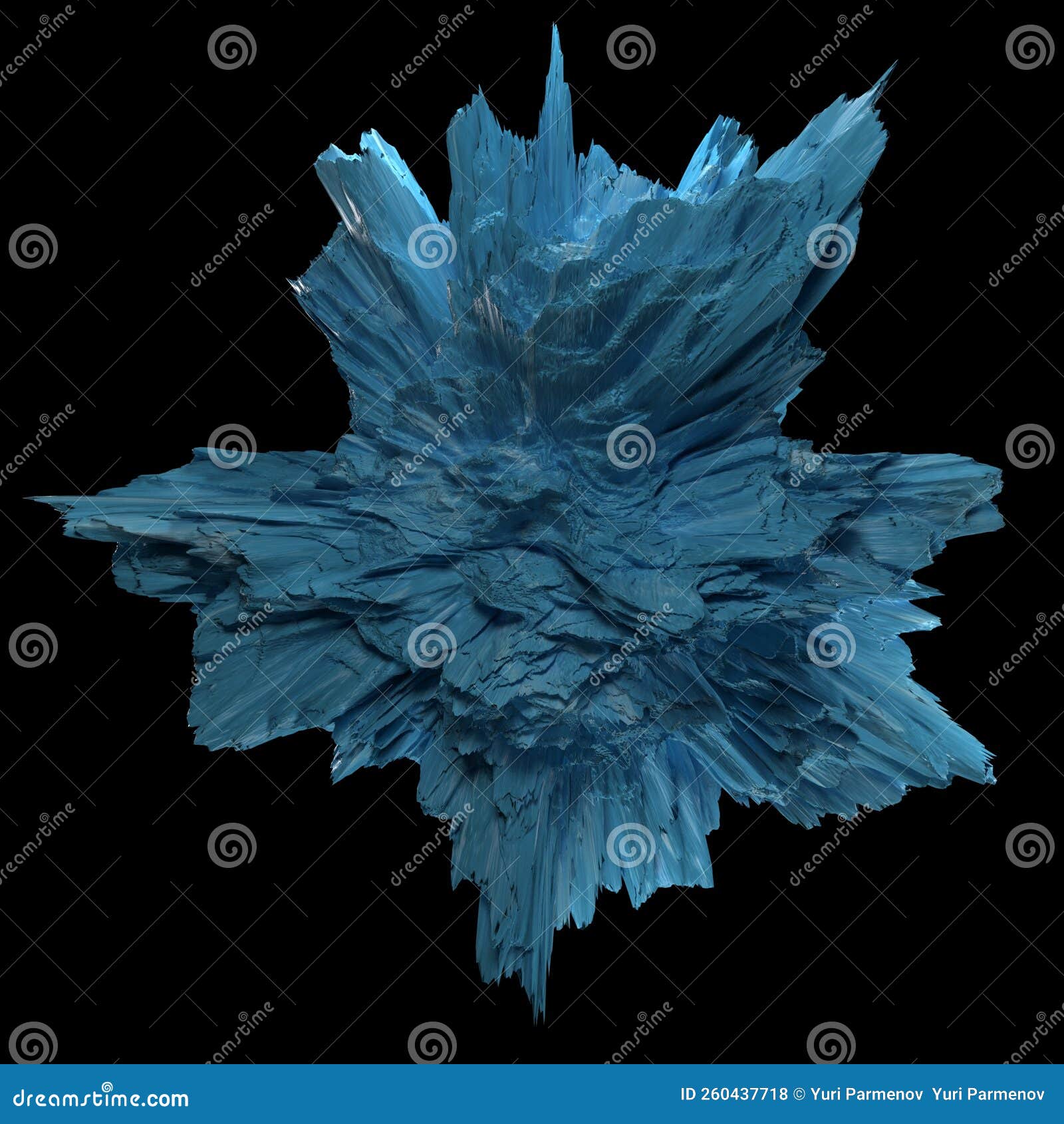 Abstract Distorted Strange Shape. Explosion of Spheres. Dynamical Scene ...