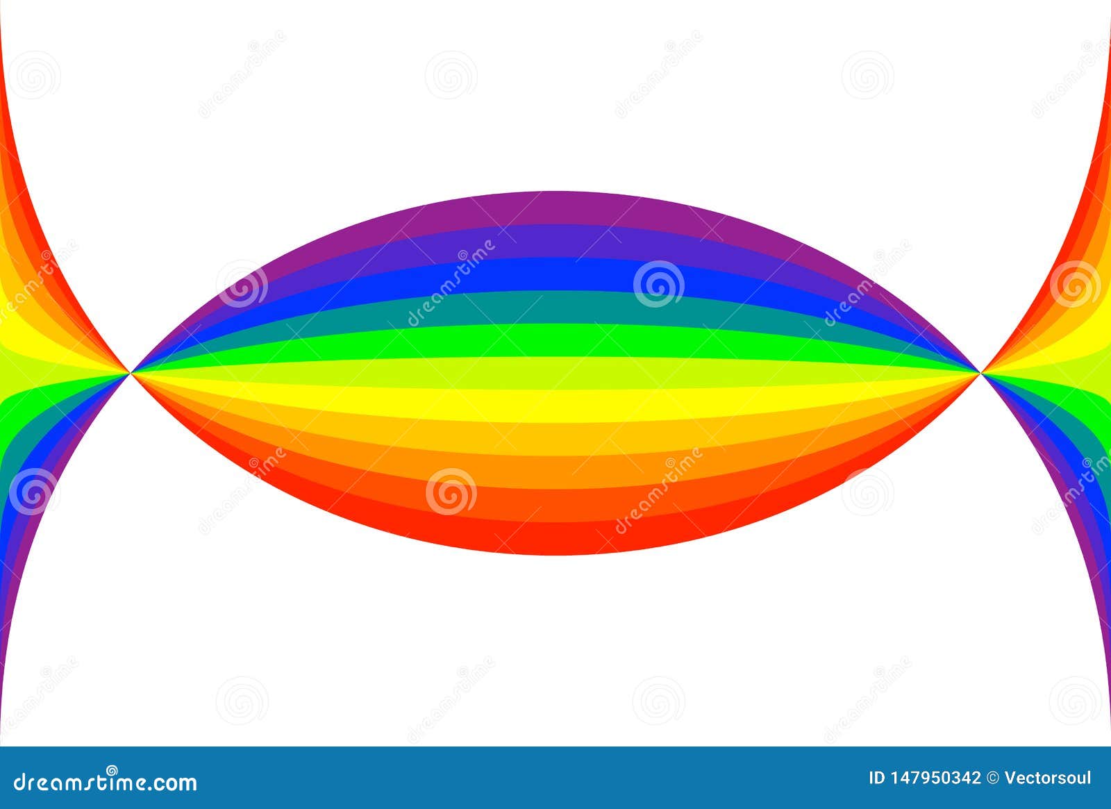 Abstract Distorted, Twisted Element with Swapping Rainbow Colors Stock ...