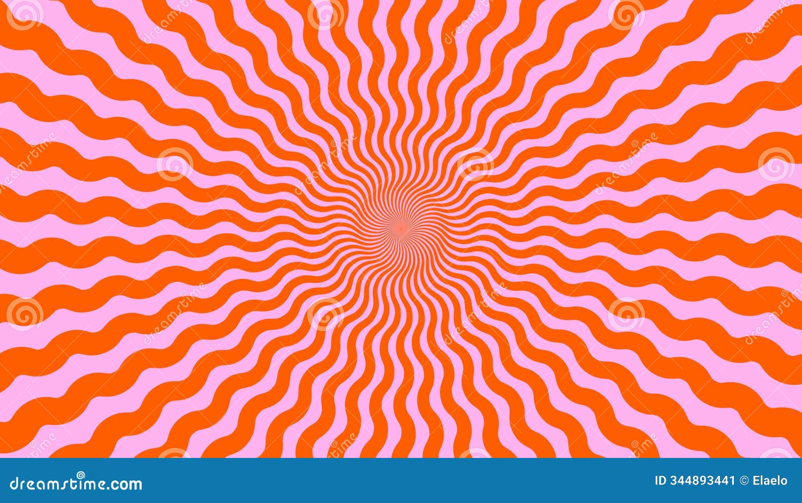 Abstract Distorted Wavy Lines Surface Radial Waves Stock Vector ...