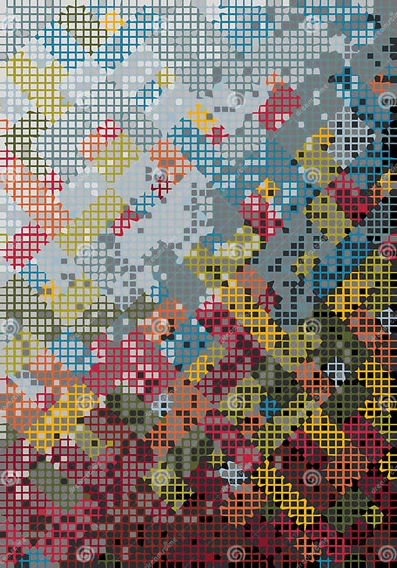 Abstract Distressed Checks Pattern Graphics with Geometric Background ...