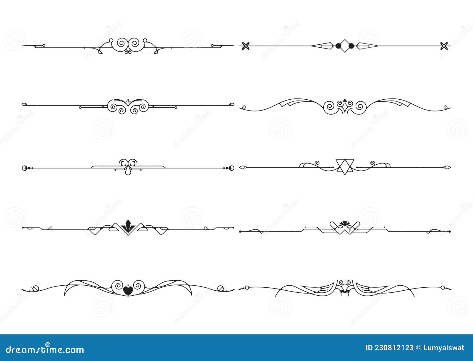 Abstract Dividers Geometric Vector Stock Vector - Illustration of ...