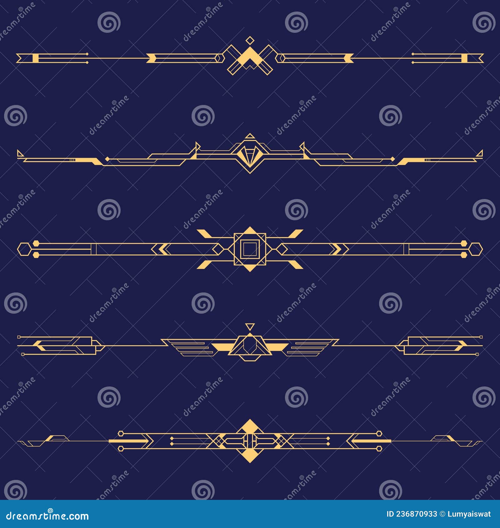 Abstract Dividers Geometric Vector Stock Vector - Illustration of page ...