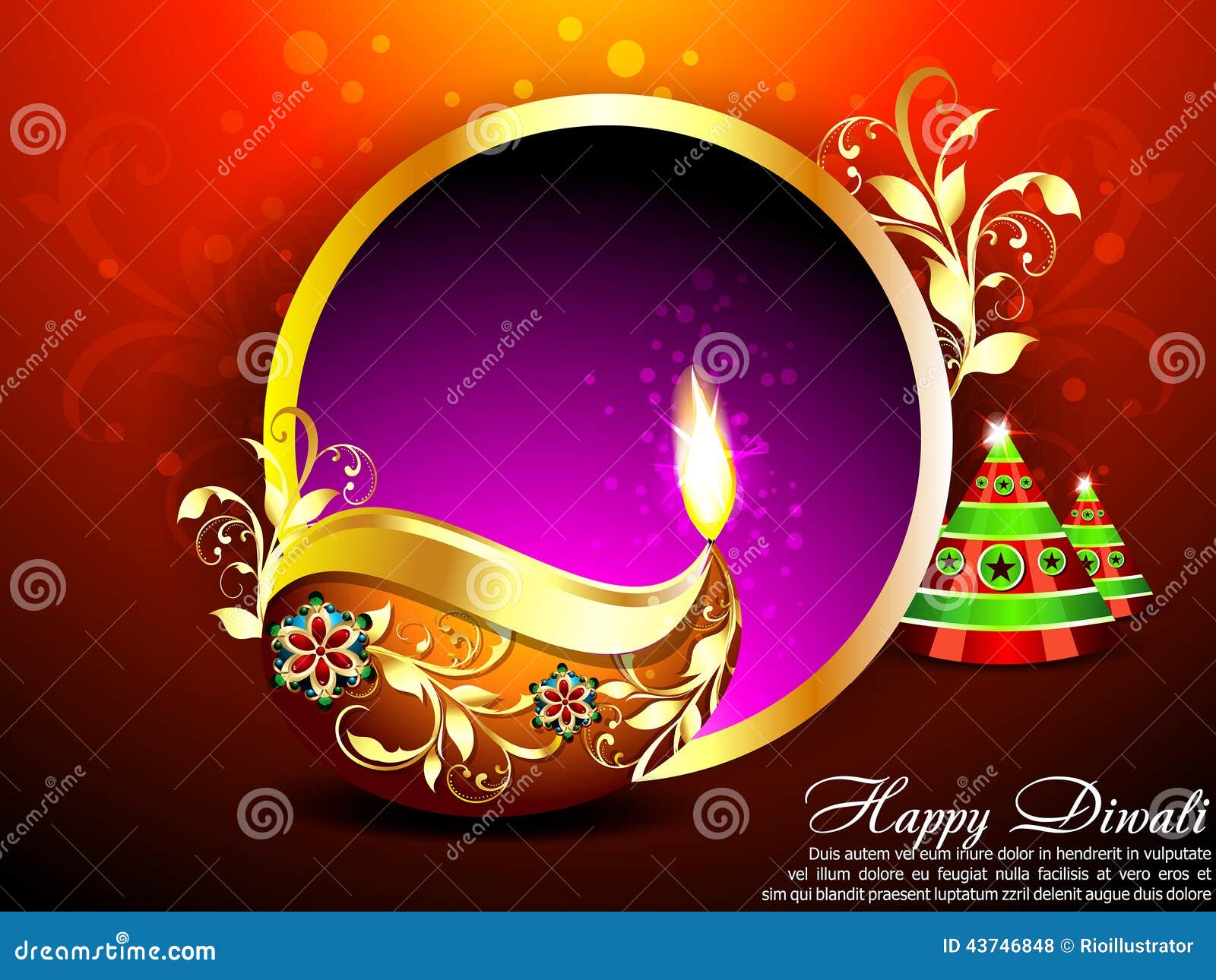 Abstract Diwali Background stock illustration. Illustration of line ...