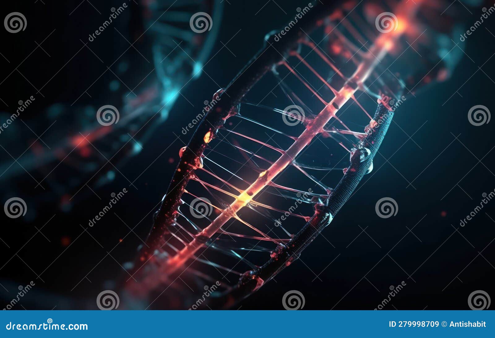 Abstract dna background stock illustration. Illustration of sequencing ...