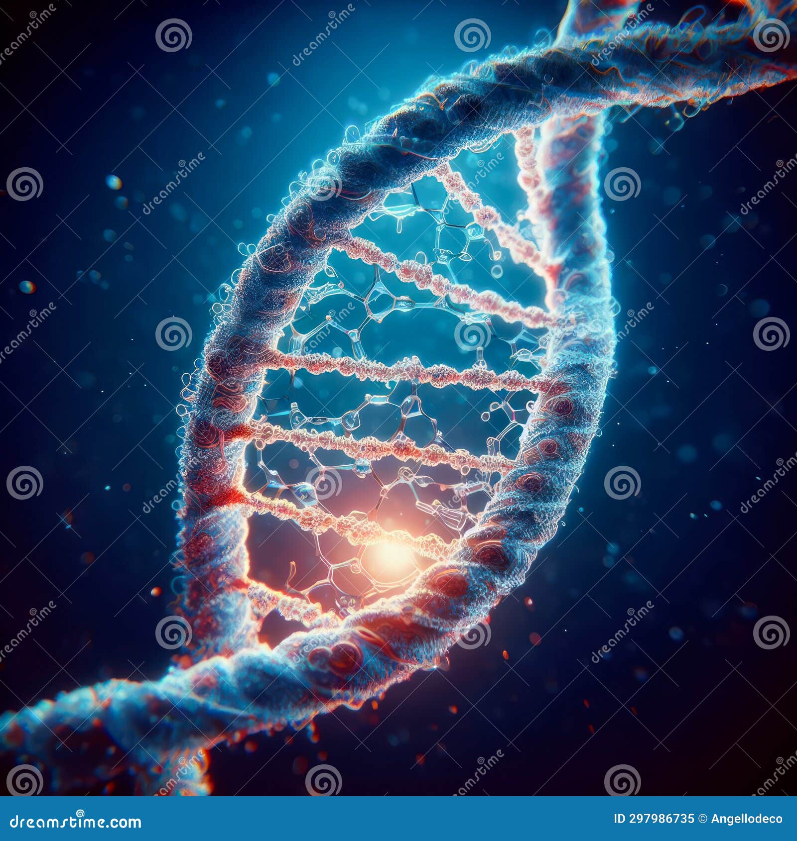Abstract DNA Background. Generative Ai Stock Illustration ...