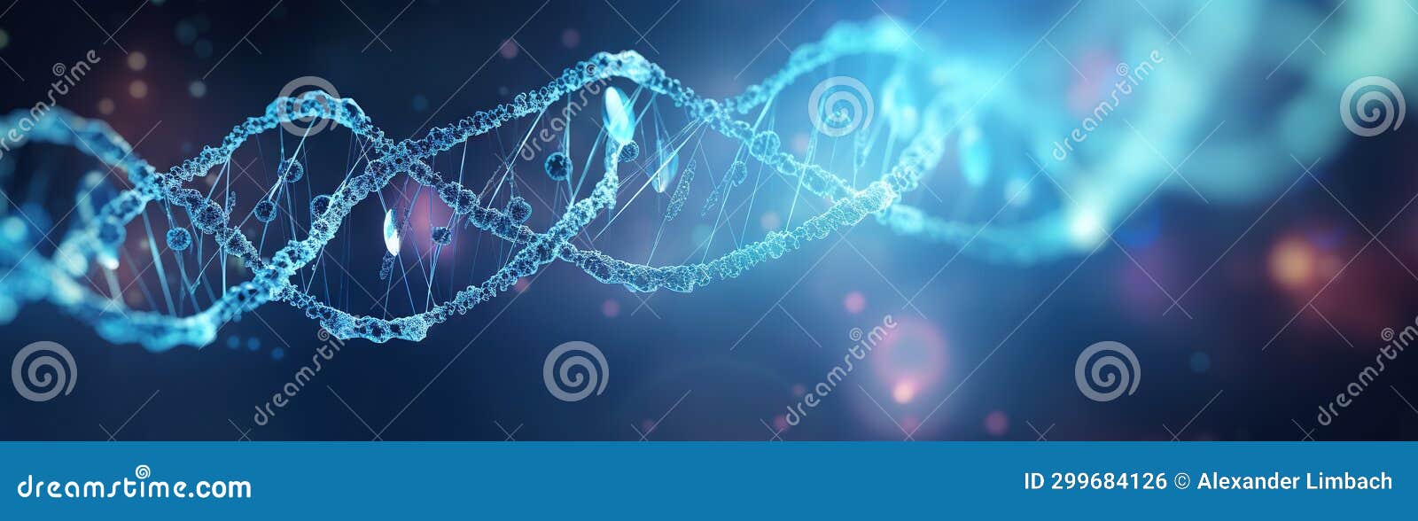 Abstract DNA Helix Banner stock photo. Image of molecular - 299684126
