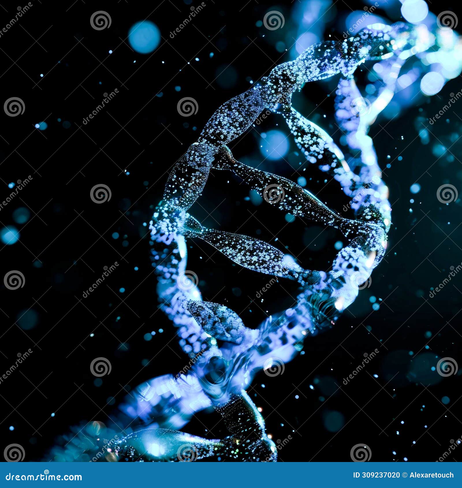 Abstract DNA Helix Illumination Stock Photo - Image of molecule ...