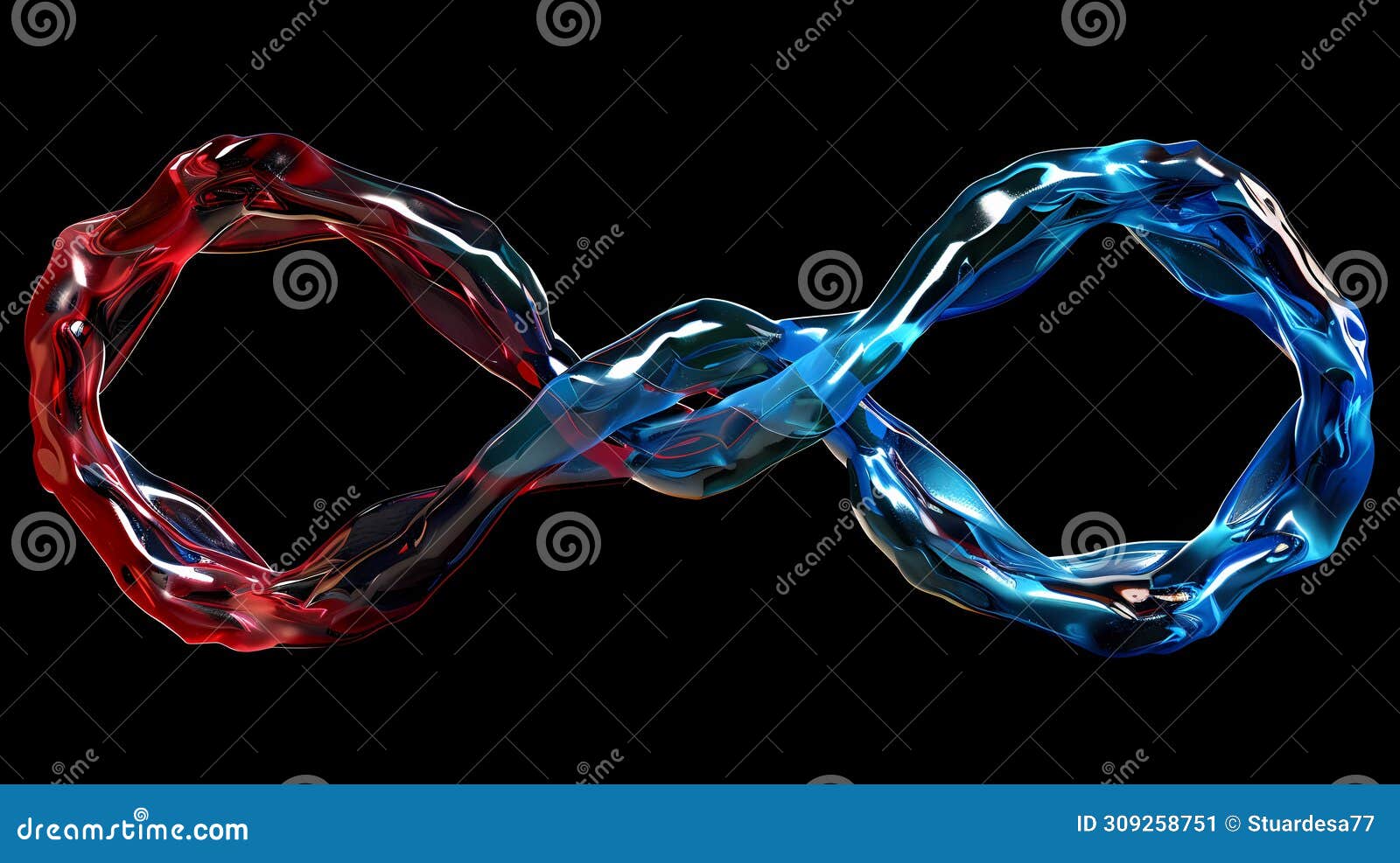 Abstract DNA Infinity Loop AI Generative Stock Image - Image of ...