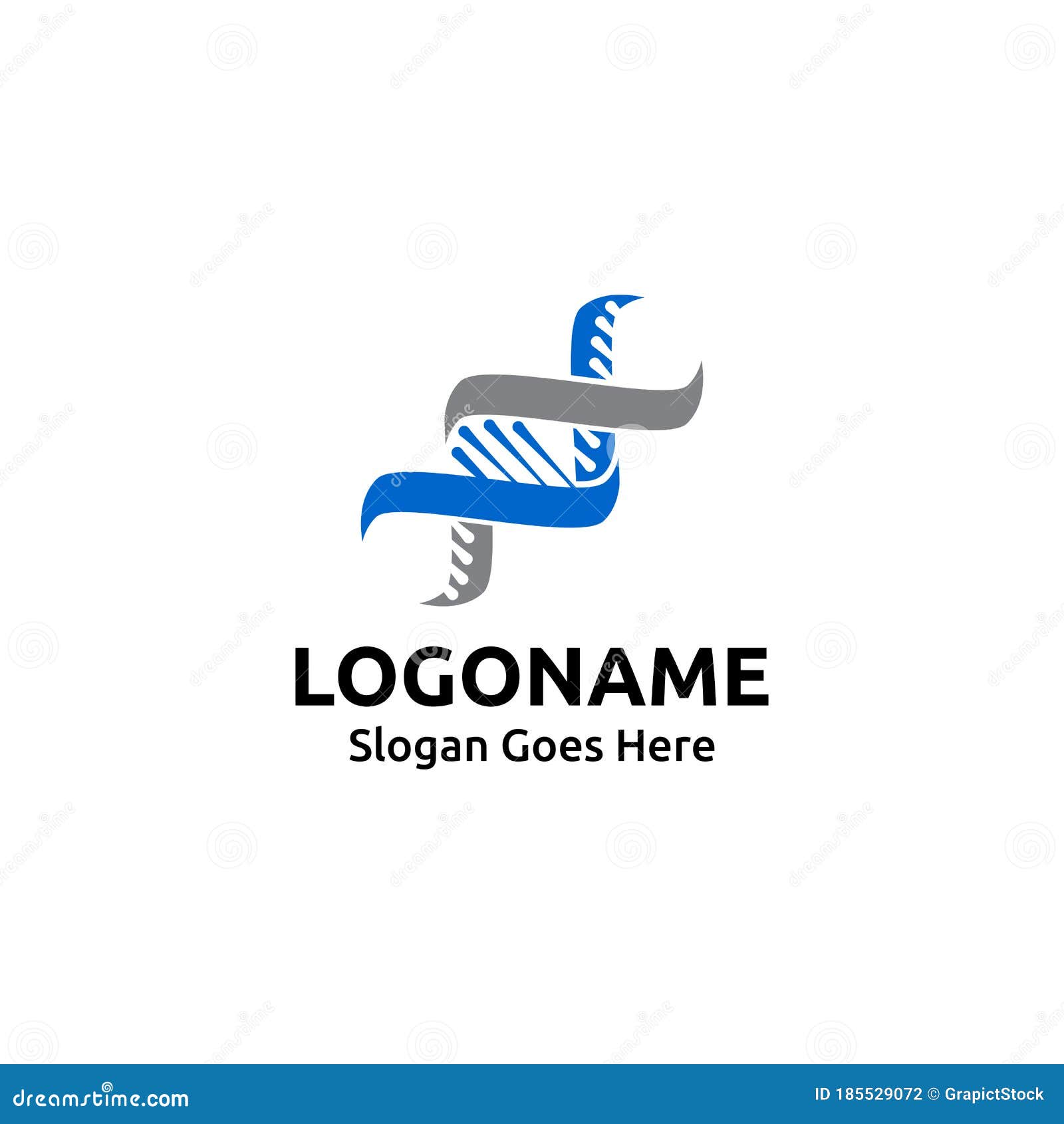 Abstract DNA Logo Design Concept Related To Helix Stock Vector ...