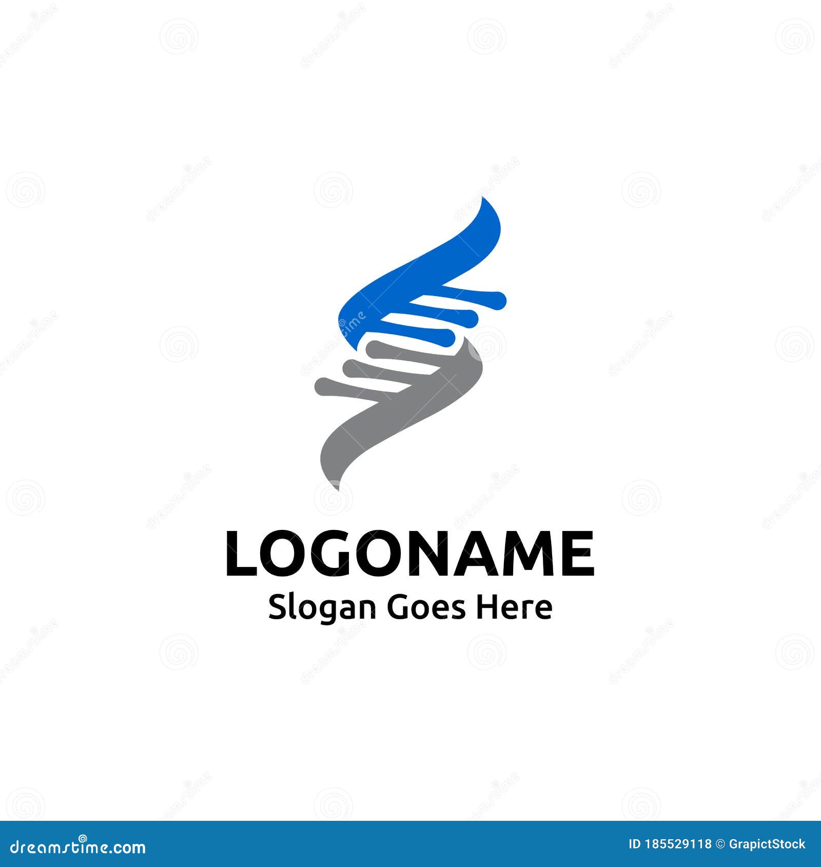 Abstract DNA Logo Design Concept Related To Helix Stock Vector ...