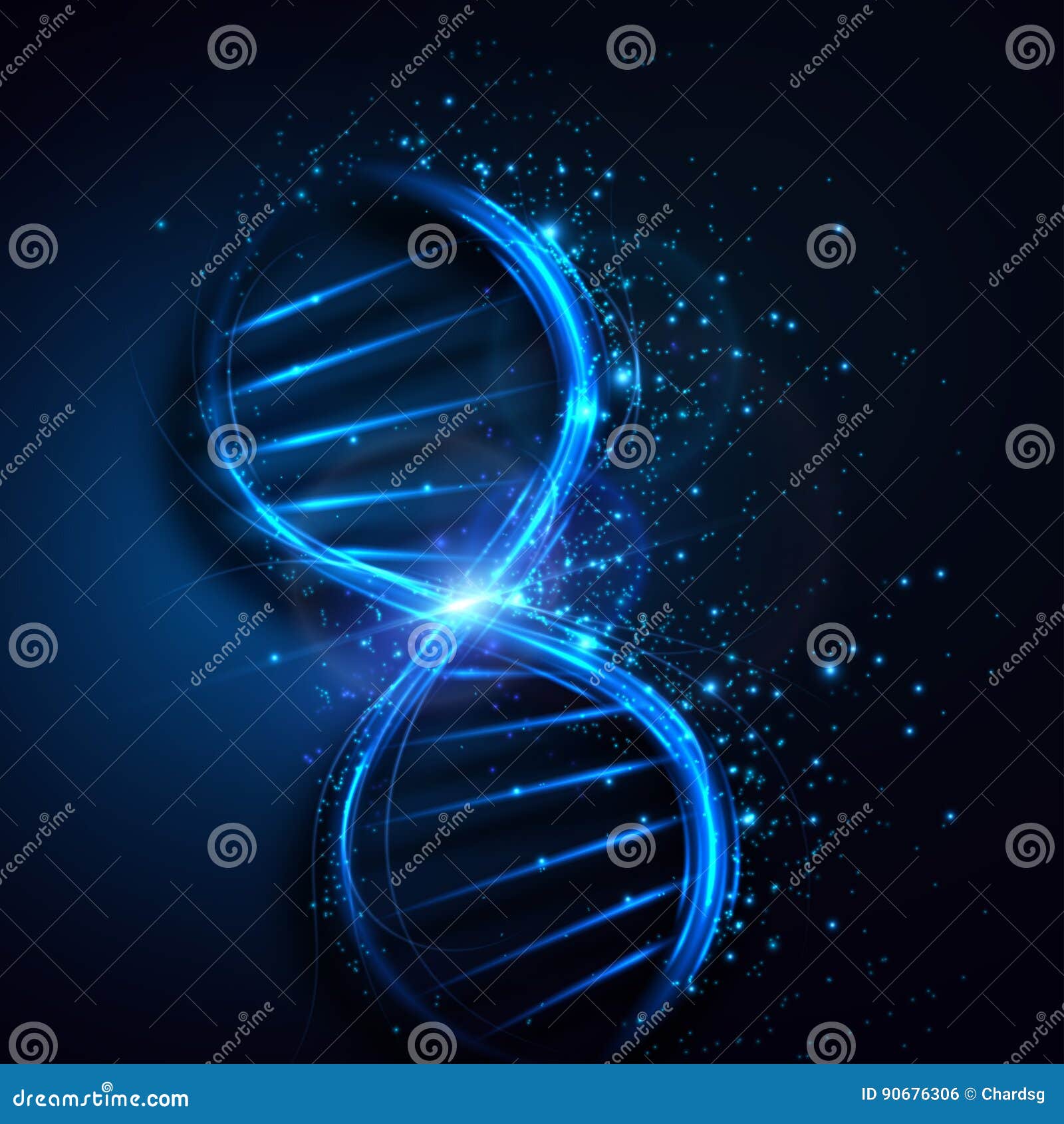 Abstract DNA Molecule, Science Background. Vector Graphic. Stock Vector ...