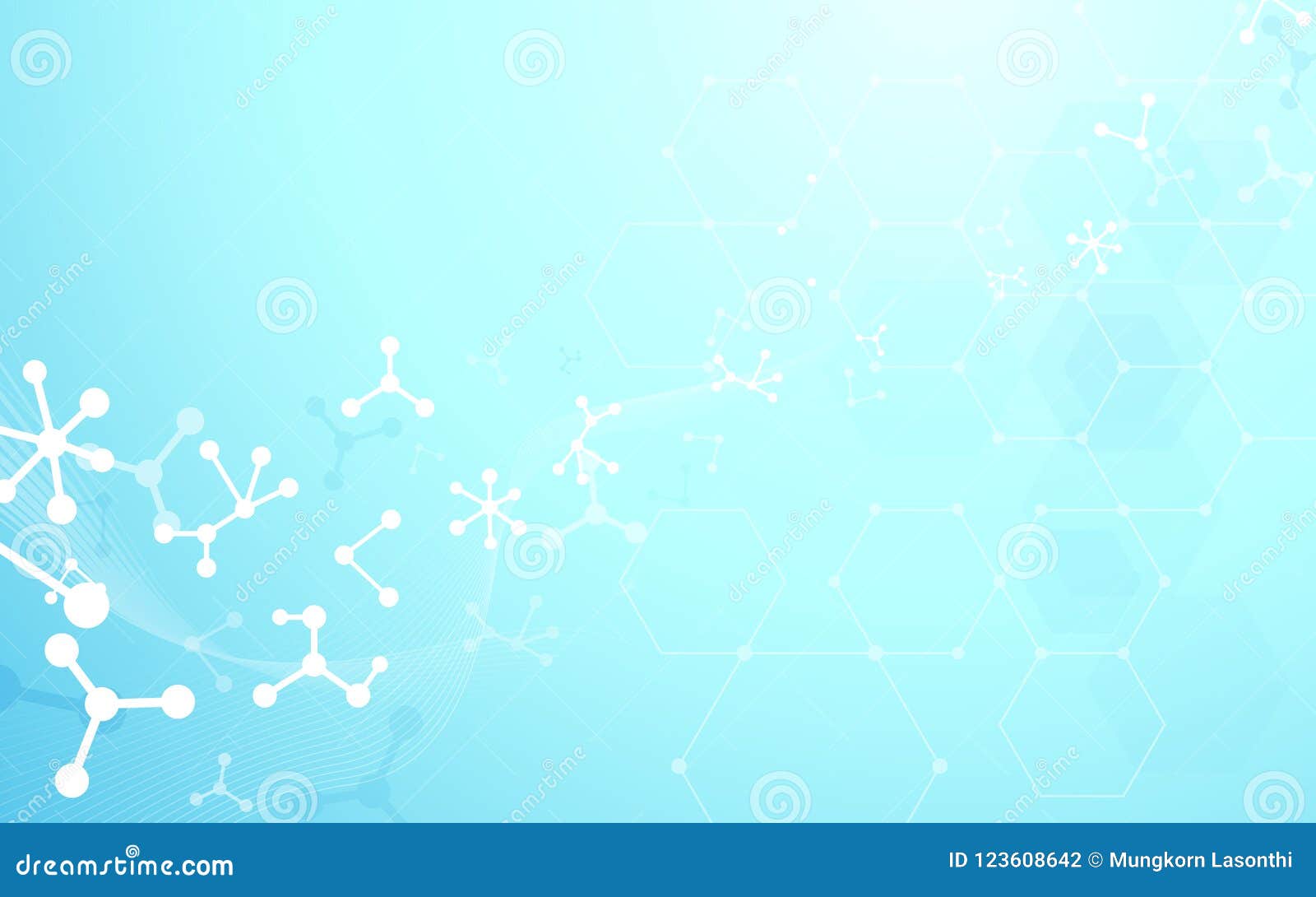 Abstract DNA Molecules Structure. Science And Technology Background ...