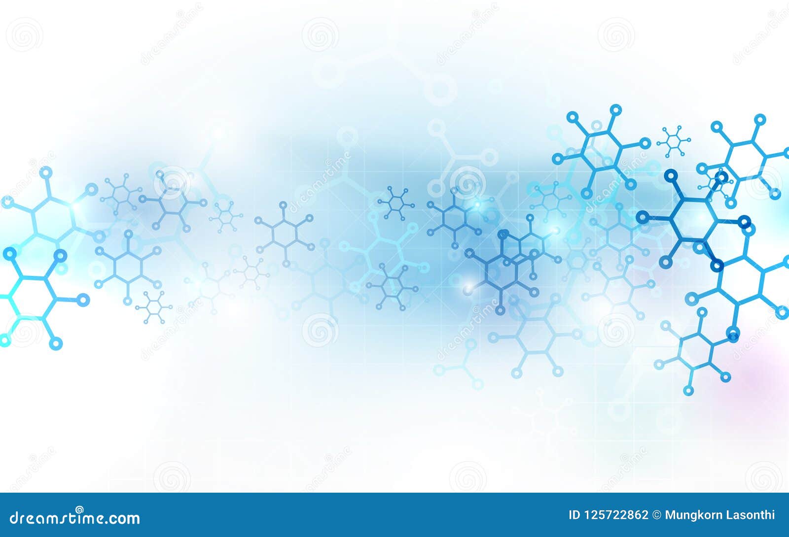 Abstract DNA Molecules Structure. Science and Technology Background ...