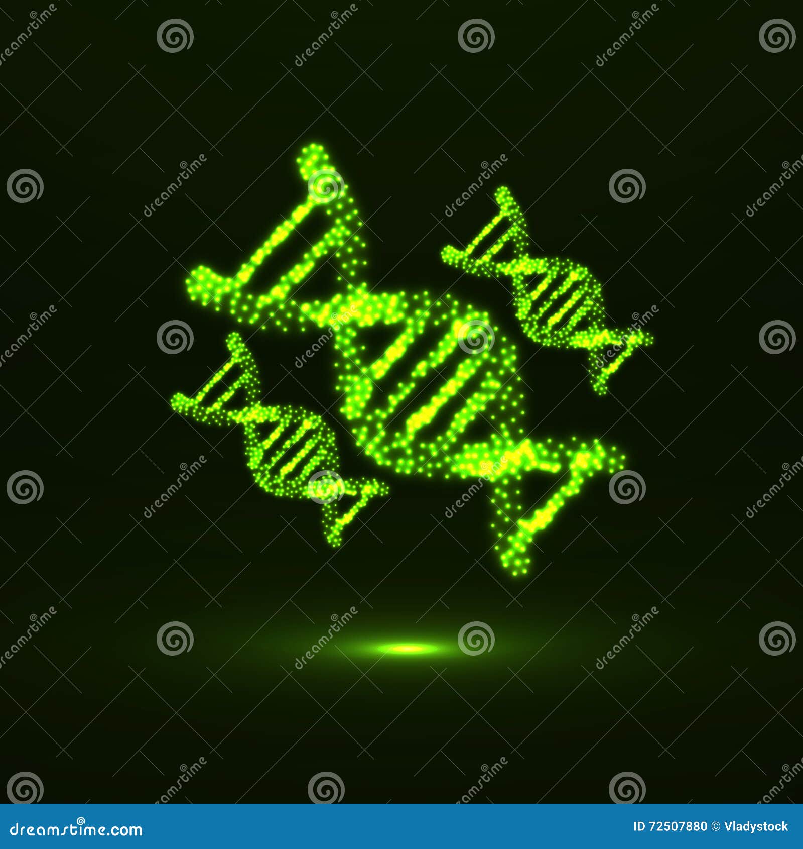 Abstract DNA. Neon Molecular Structure Stock Vector - Illustration of ...