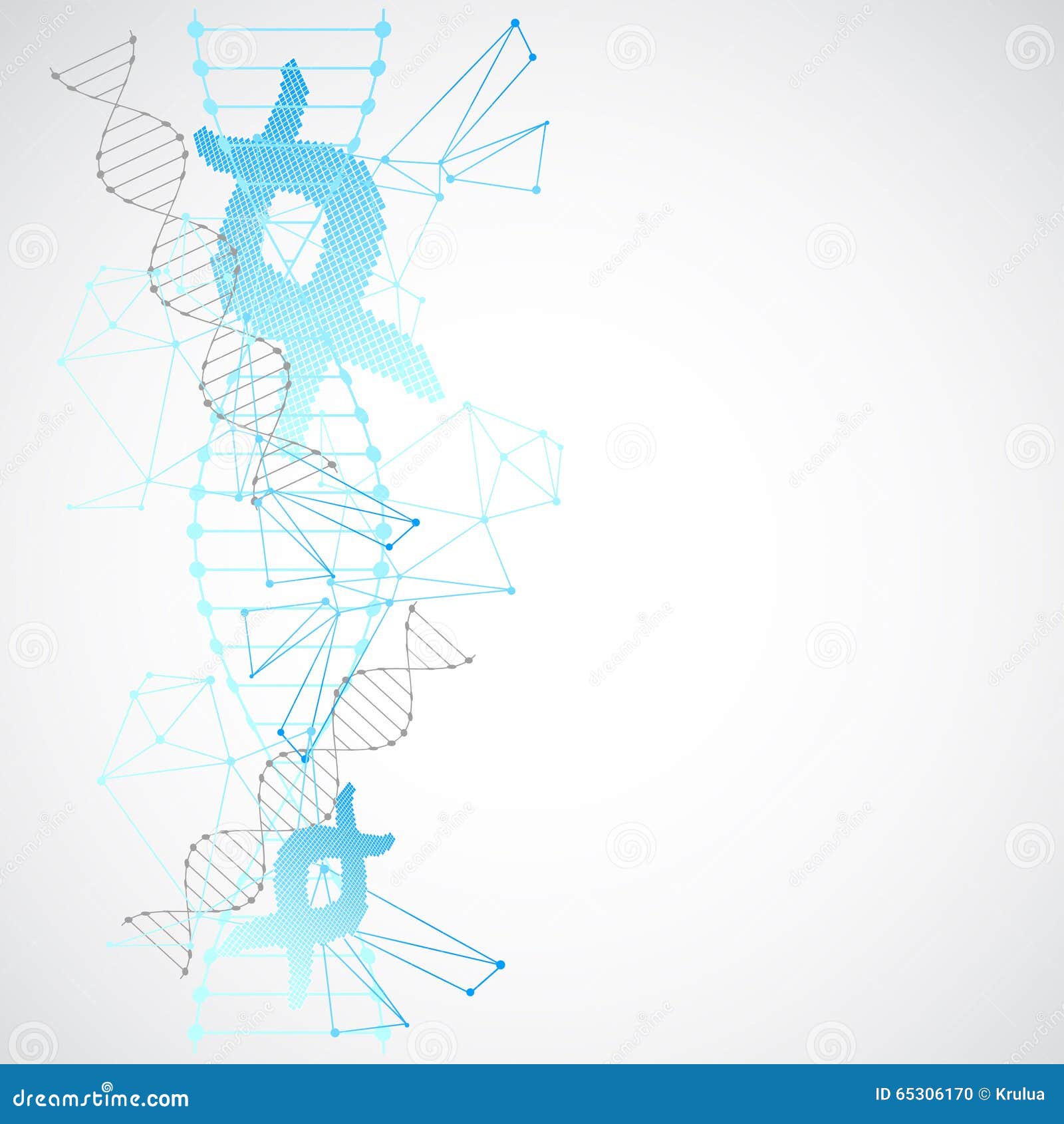 DNA Strand Pixel Art. Deoxyribonucleic Acid Molecule 8 Bit. Genetic ...