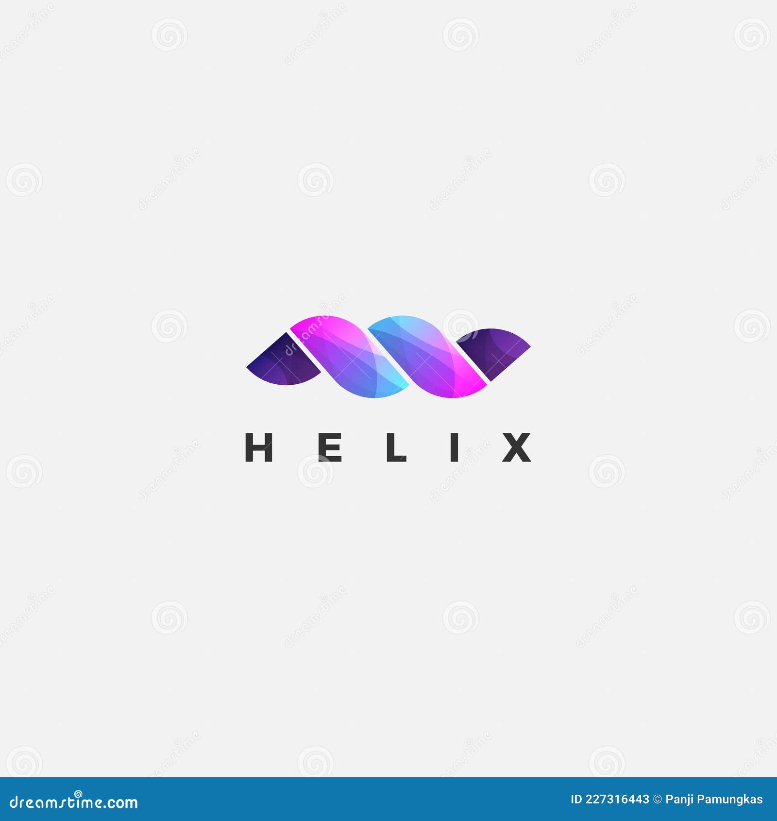 Abstract DNA Ribbon Logo Design Template Stock Vector - Illustration of ...