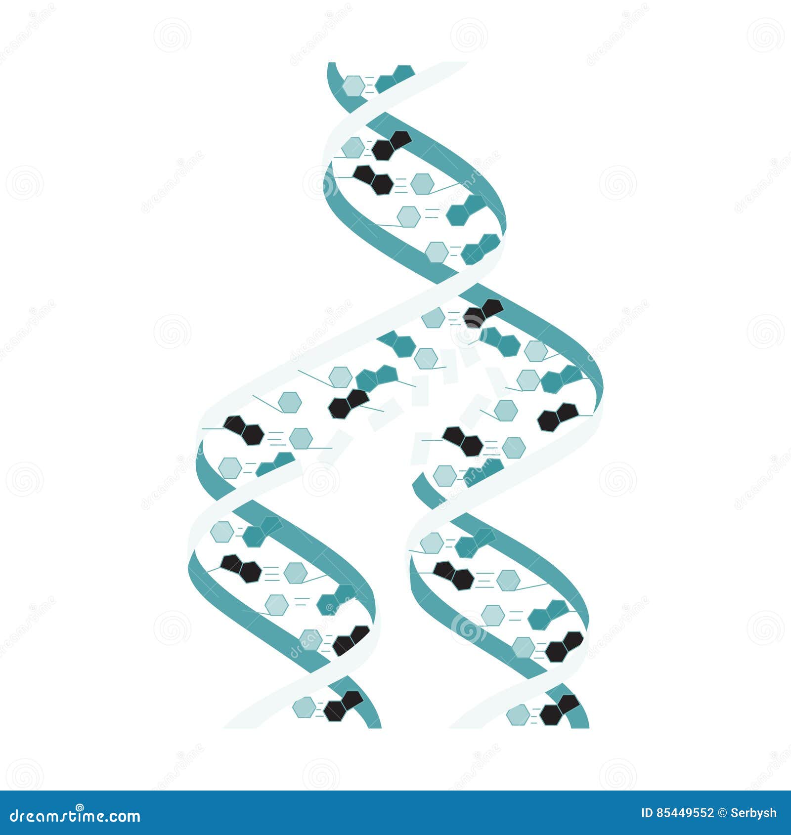 Abstract DNA Strand Symbol. Stock Illustration - Illustration of ...