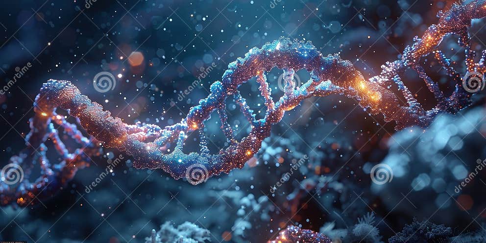 Abstract DNA Structure. Created by Generative Artificial Intelligence ...