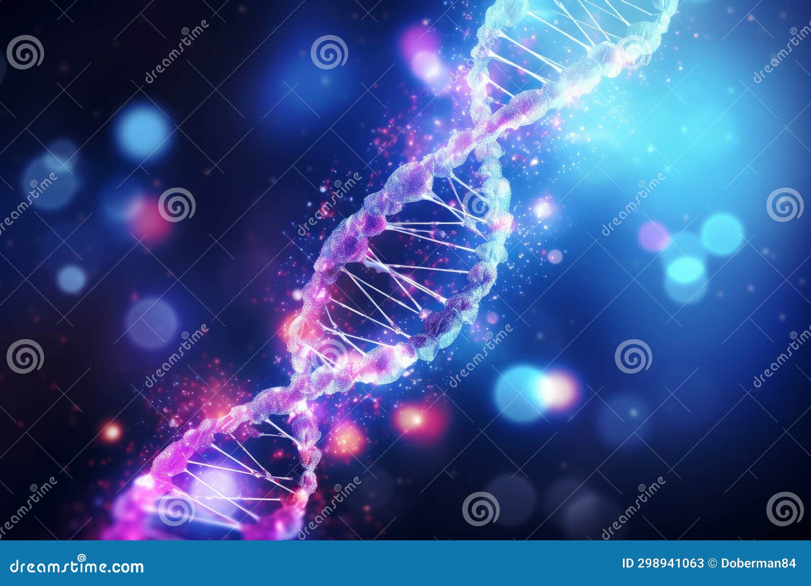Abstract DNA Structure. Medical Science and Technology Stock Image ...