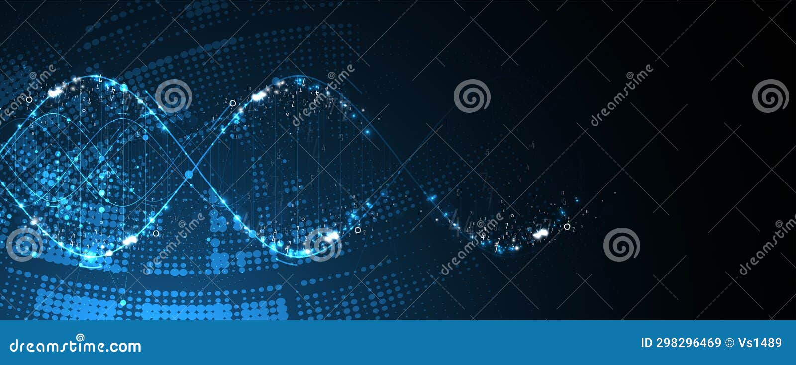 Abstract DNA Technology. Science Medical Concept. Futuristic Background ...