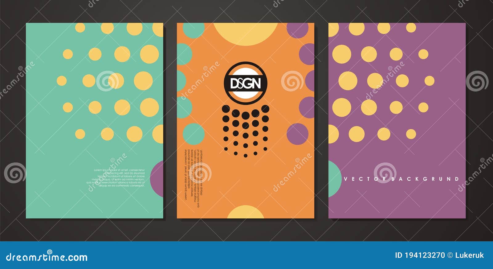 Abstract Document Template Designs Set Cartoon Vector | CartoonDealer ...