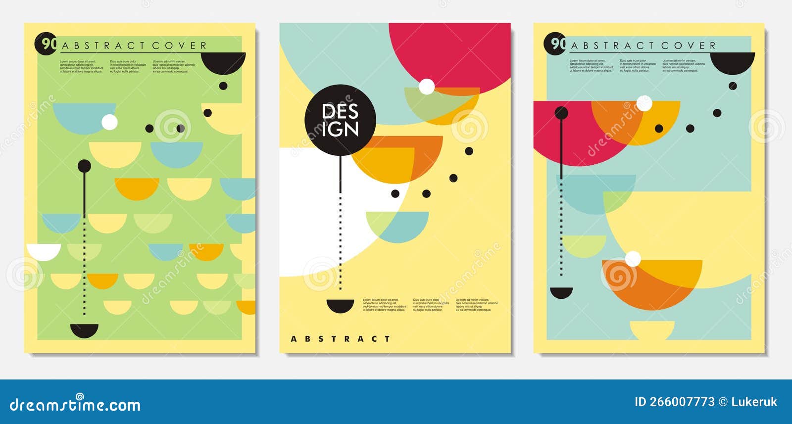 Abstract Document Template Designs Set Stock Vector - Illustration of ...