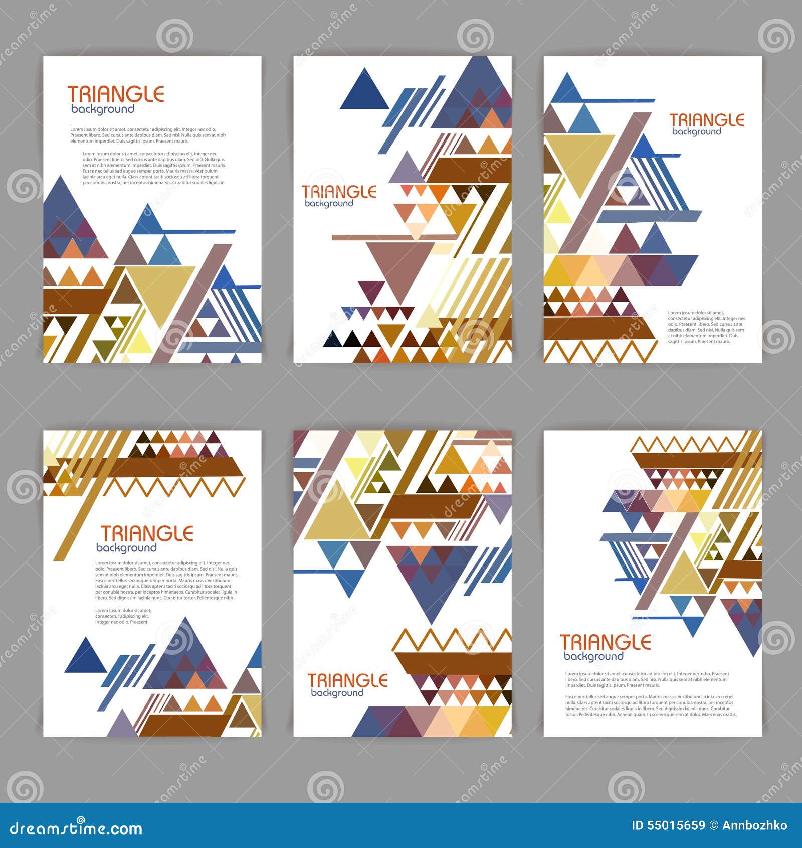 Abstract Document Template Designs Set Cartoon Vector | CartoonDealer ...