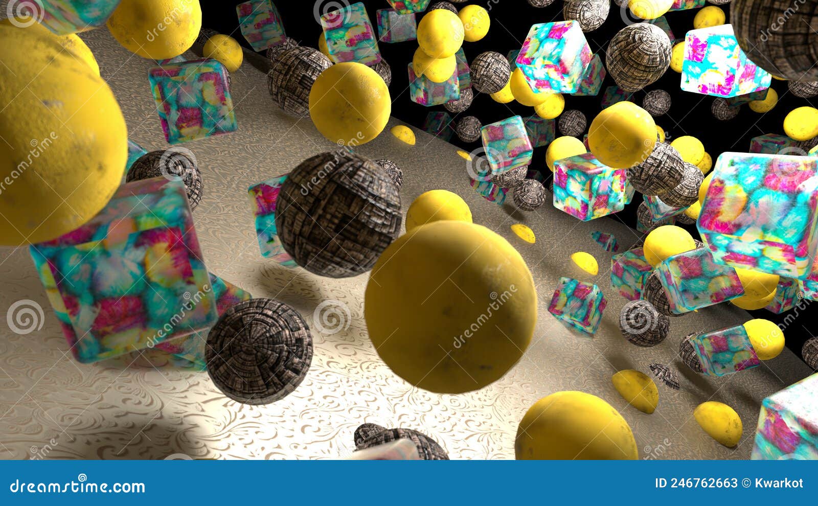 Abstract DOF Background. Geometry Shapes. 3d Render Stock Illustration ...