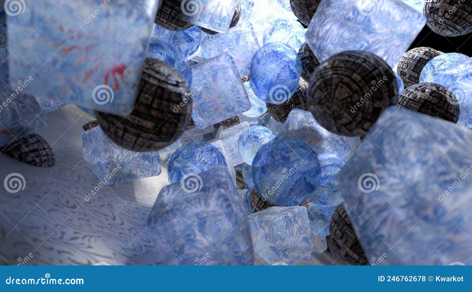 Abstract DOF Background. Geometry Shapes. 3d Render Stock Illustration ...