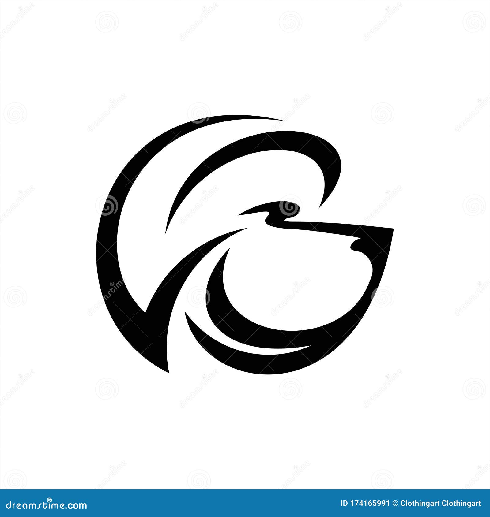 Abstract Dog Logo Design Concept Stock Vector - Illustration of animal ...