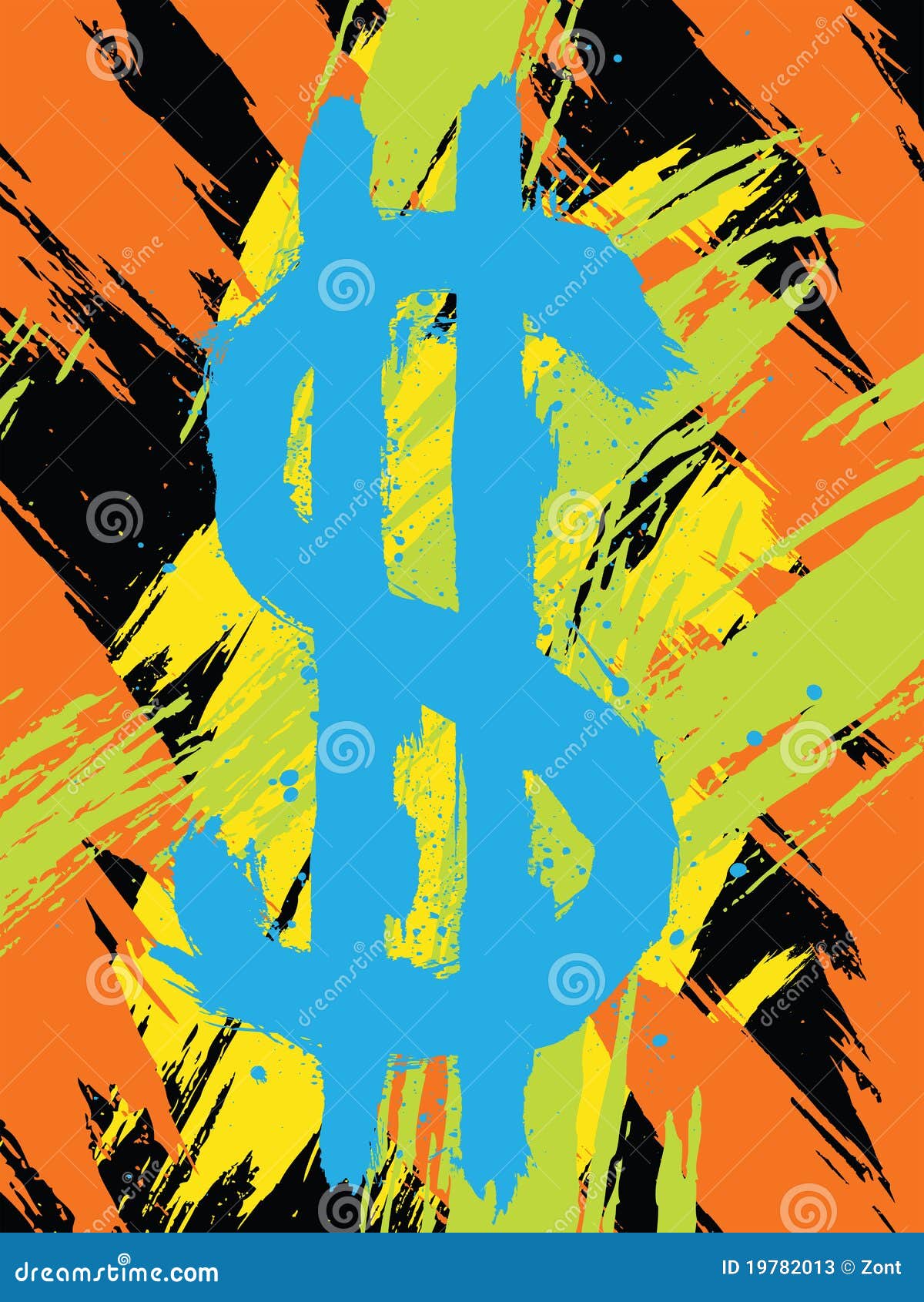 Abstract dollar stock vector. Illustration of spray, ornament - 19782013