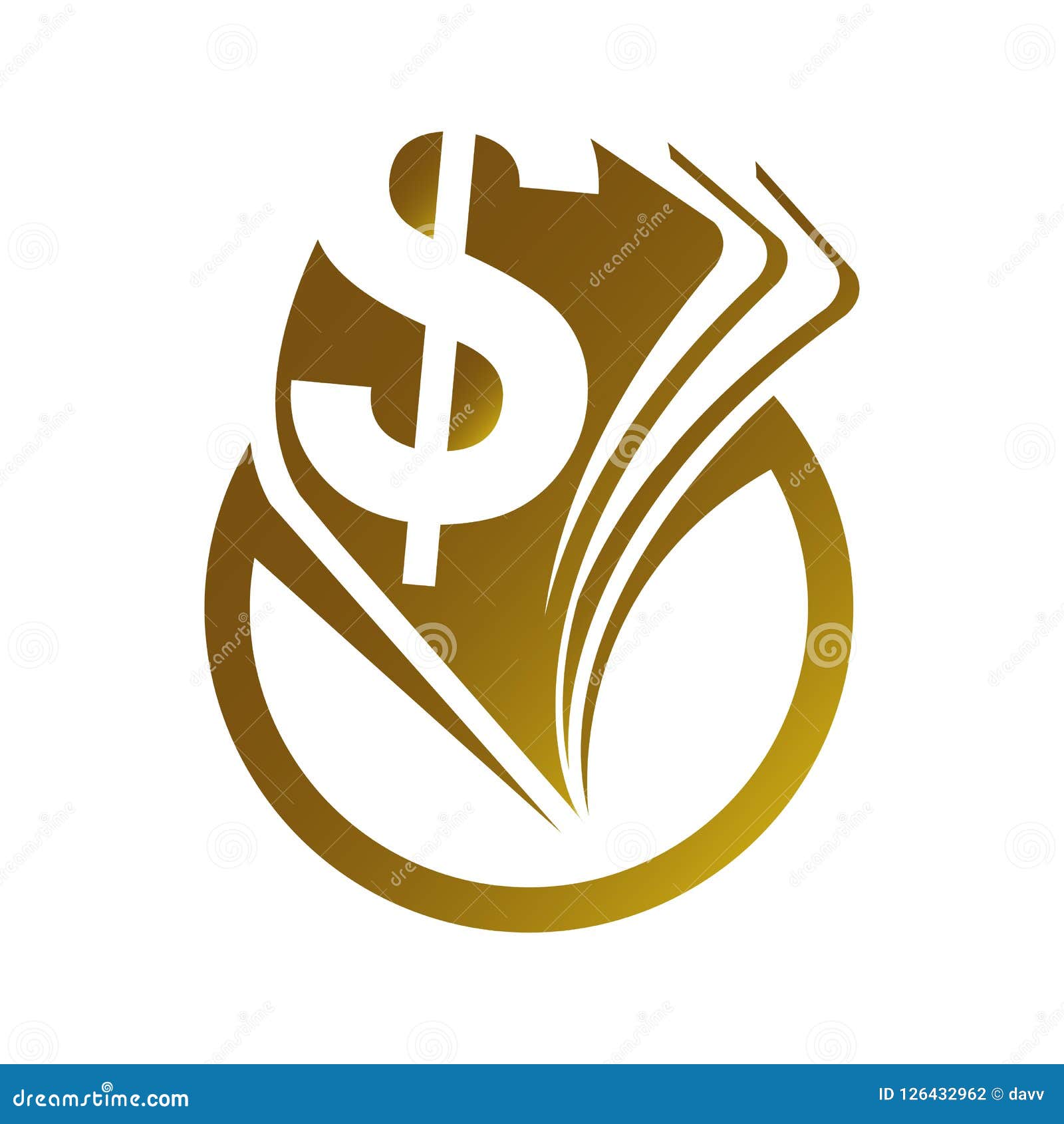 Abstract Dollar or Money Gradient Color Vector Illustration Design ...