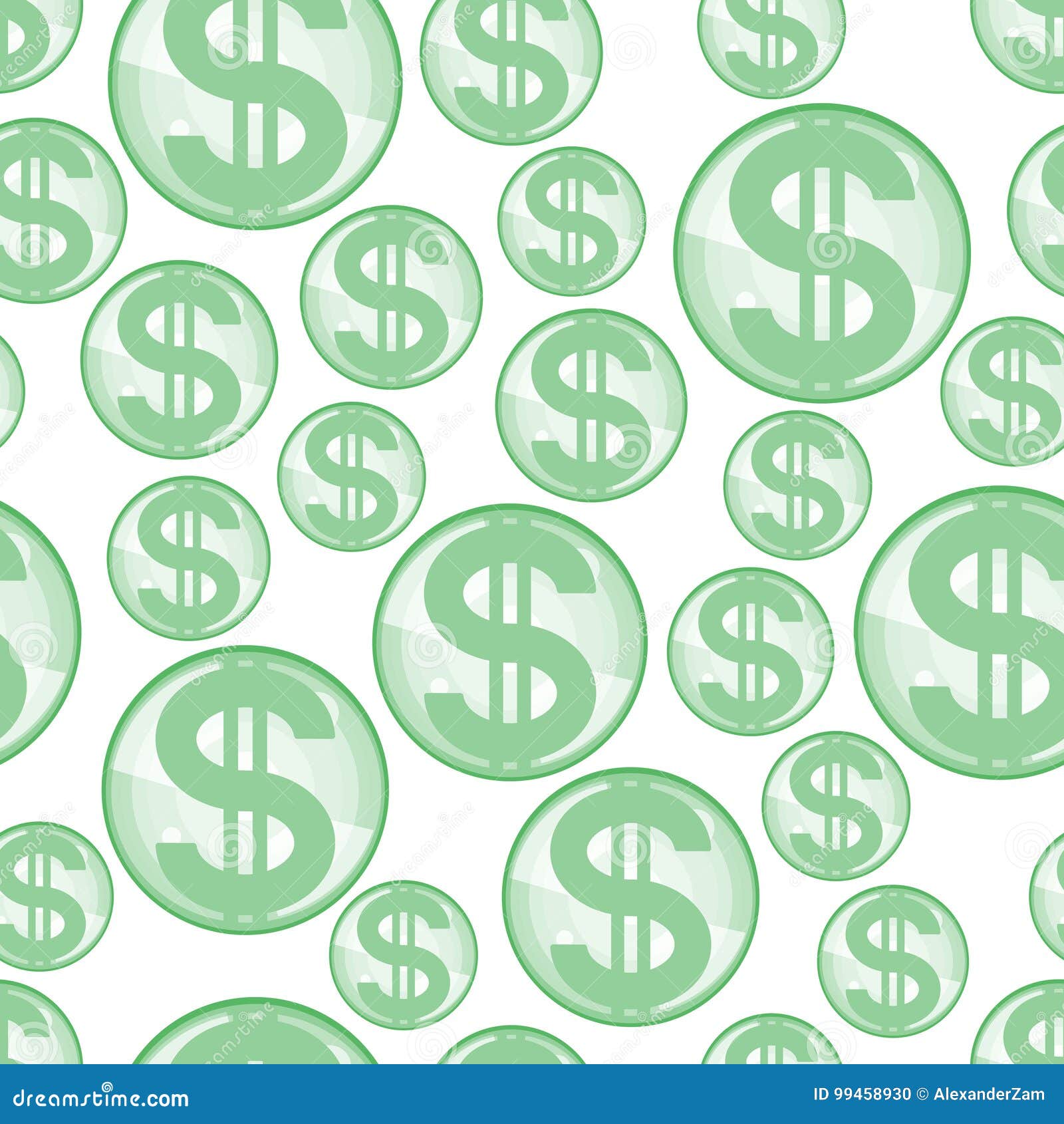 Abstract Dollar Seamless Pattern Stock Vector - Illustration of cash ...