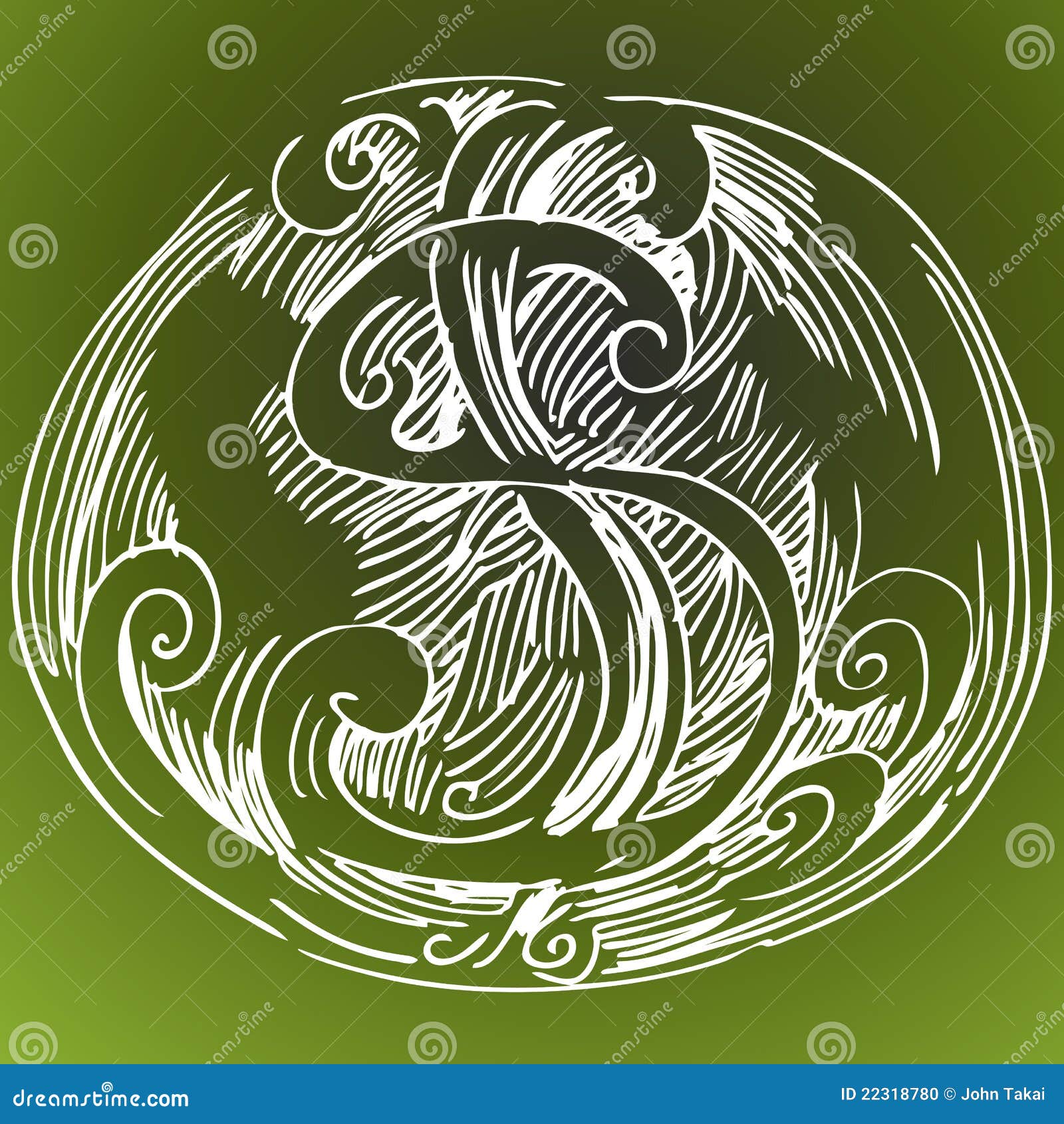 Abstract Dollar Sign Drawing Stock Vector - Illustration of background ...