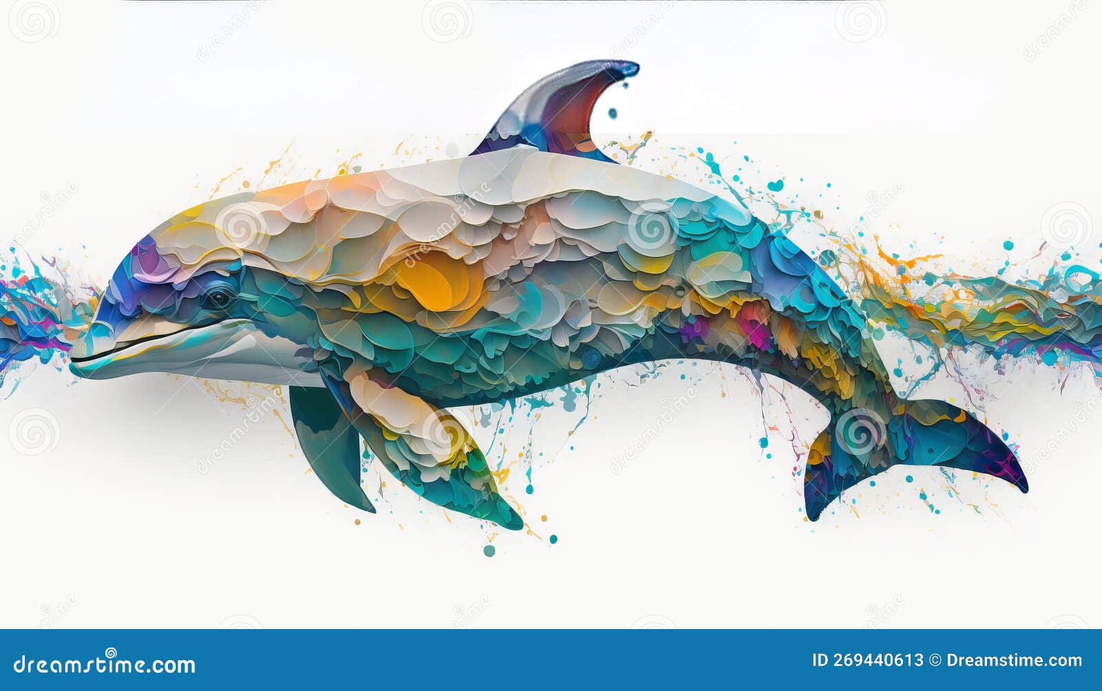 Abstract Dolphin. Isolated on a White Background Stock Illustration ...