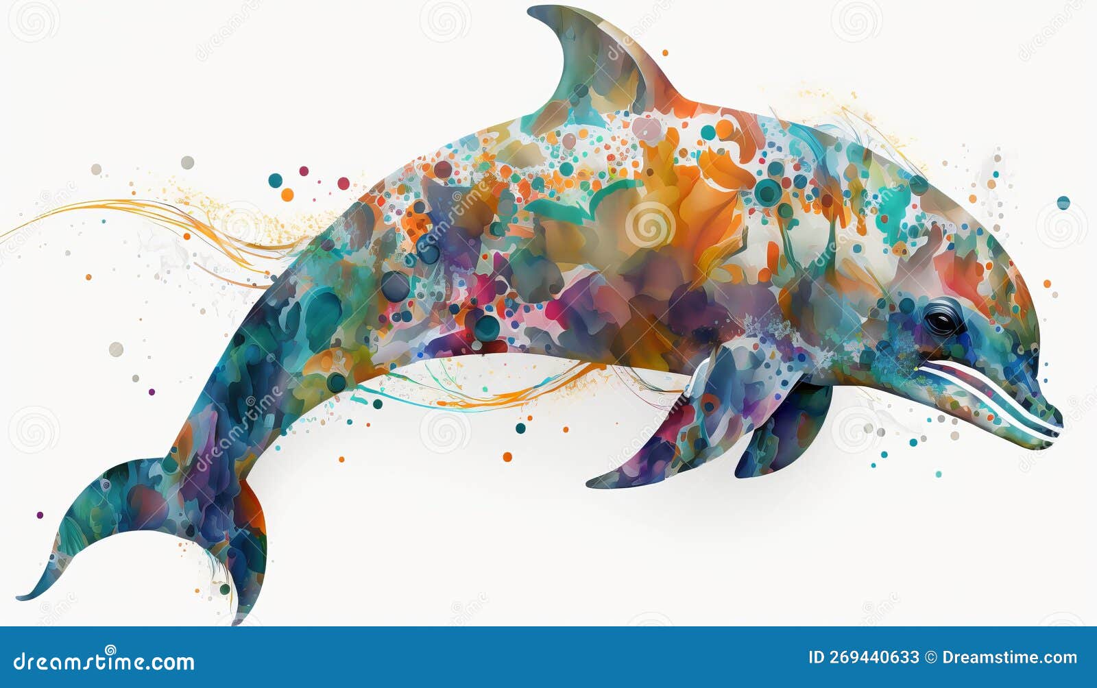 Abstract Dolphin. Isolated on a White Background Stock Illustration ...