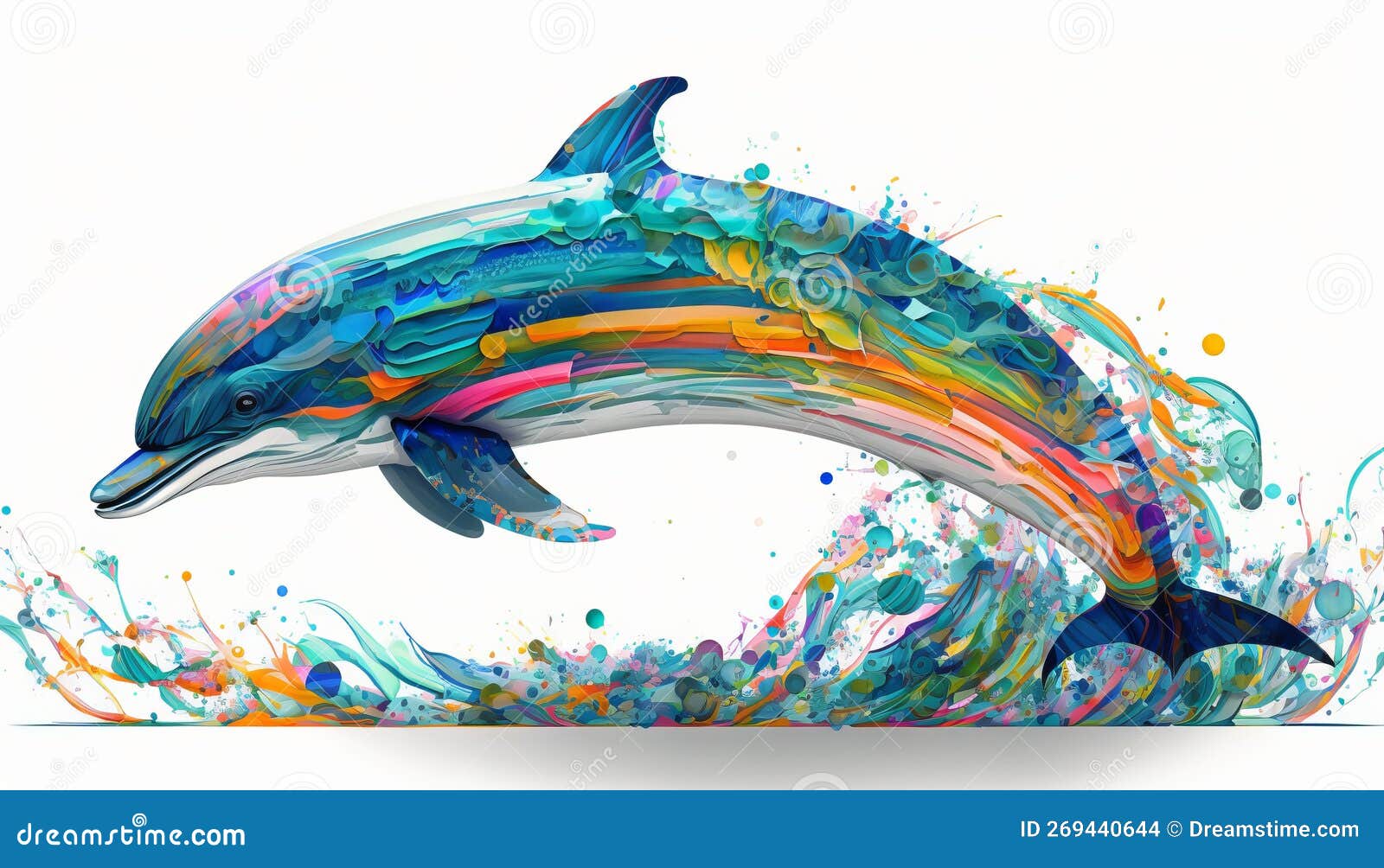 Abstract Dolphin. Isolated on a White Background Stock Illustration ...