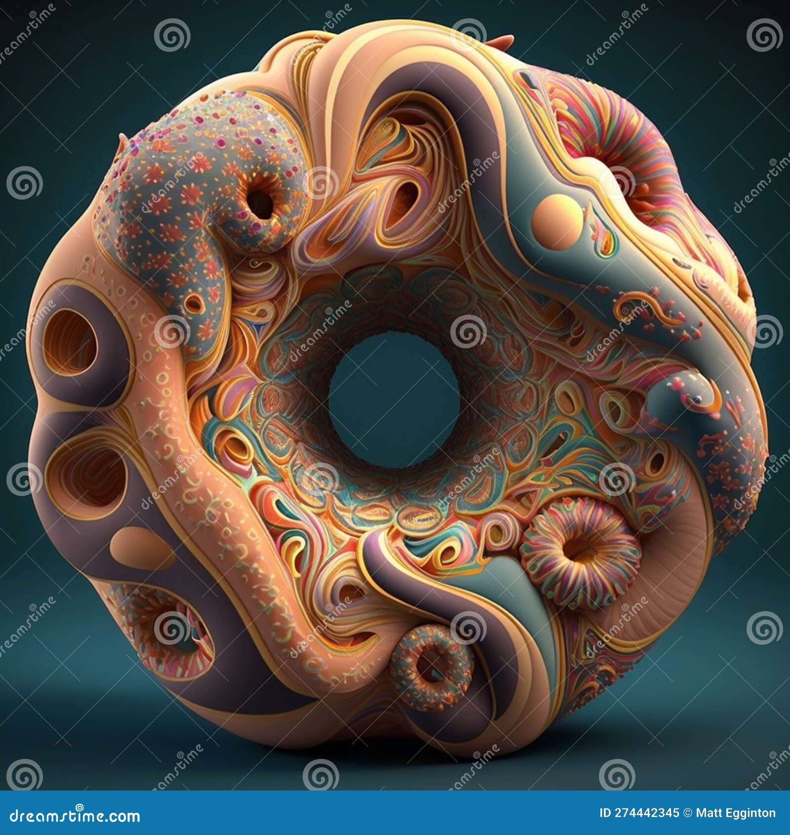 Abstract donut stock illustration. Illustration of font - 274442345