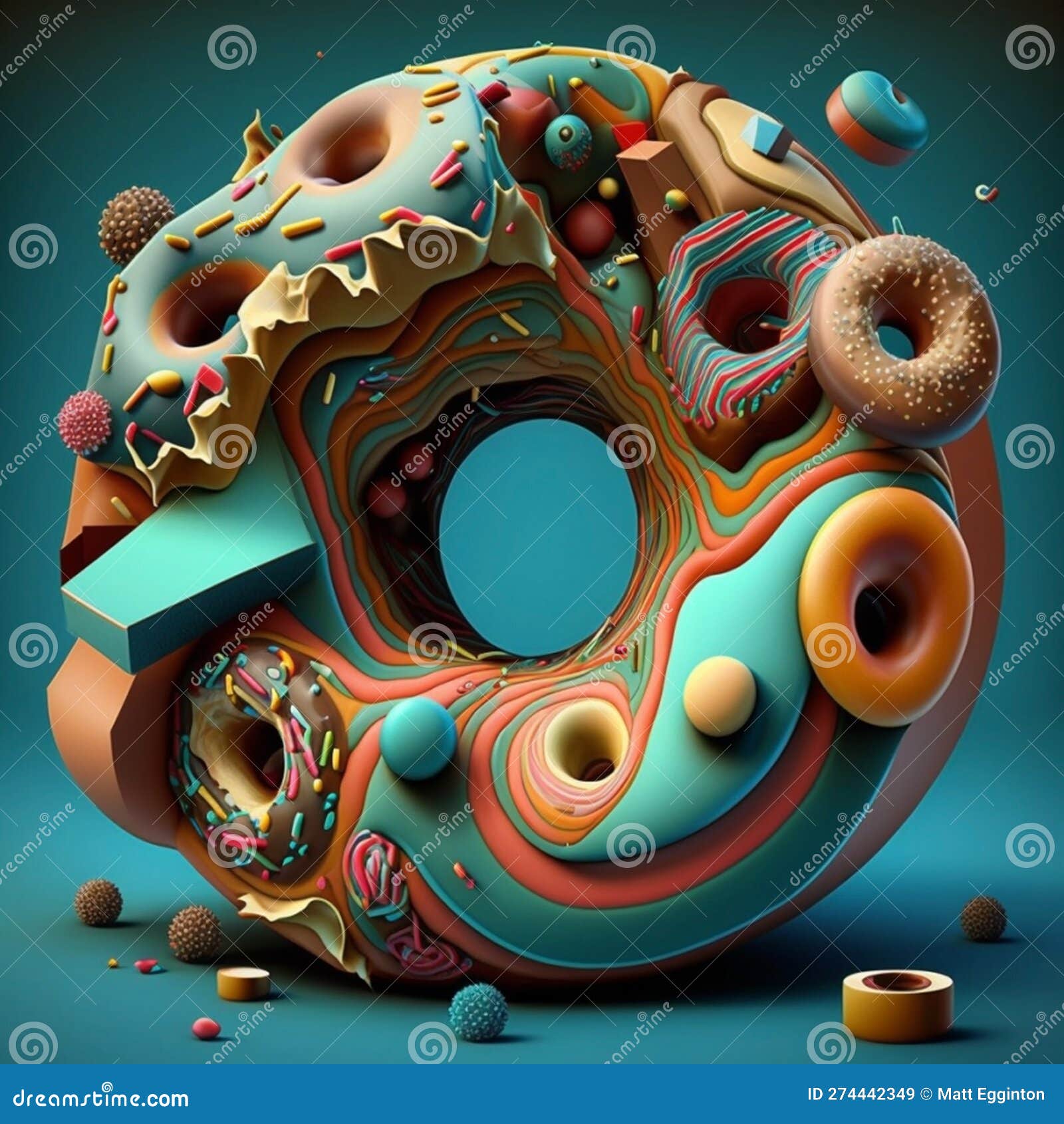 Abstract donut stock illustration. Illustration of fractal - 274442349