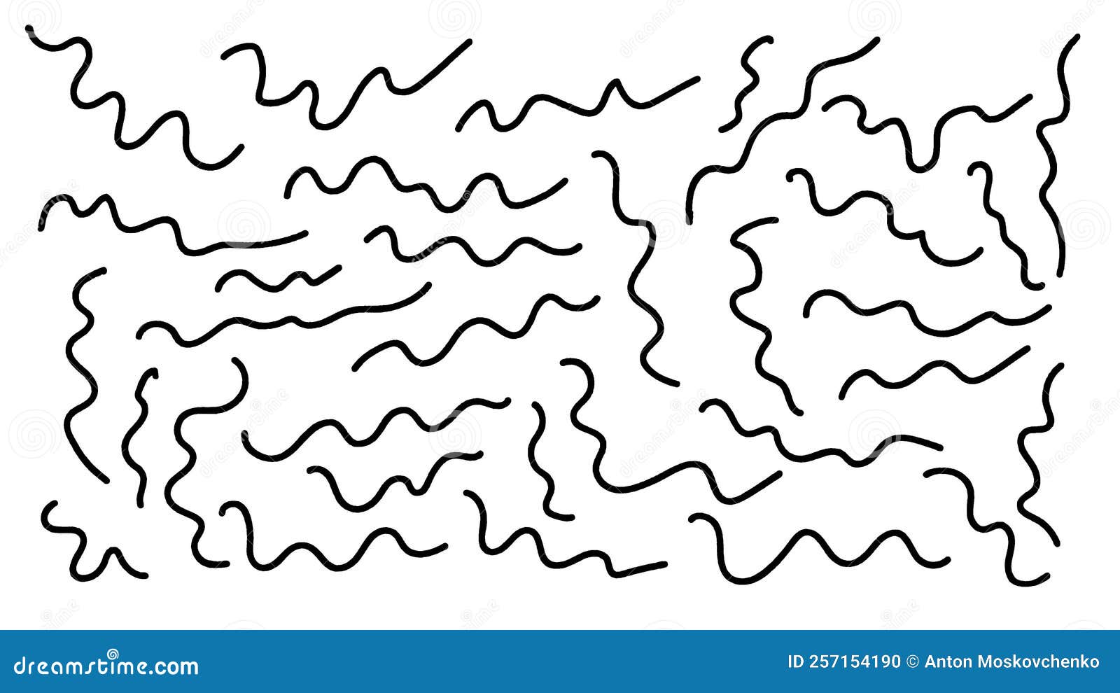 Abstract Doodle Animation, Sketch Twisted Curvy Lines, Random Pattern ...