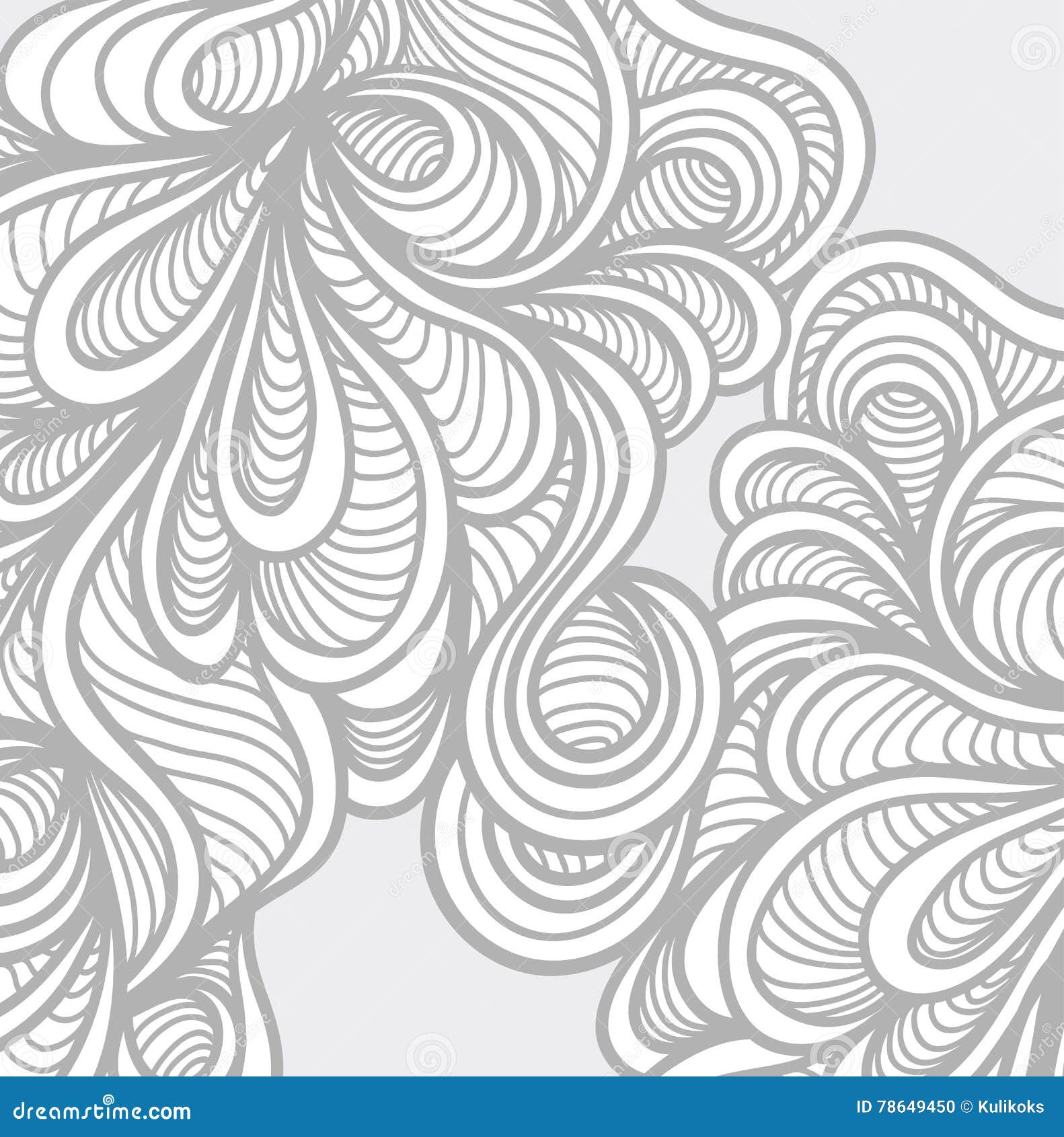 Abstract Doodle Background in Handmade Style Grey Stock Vector ...