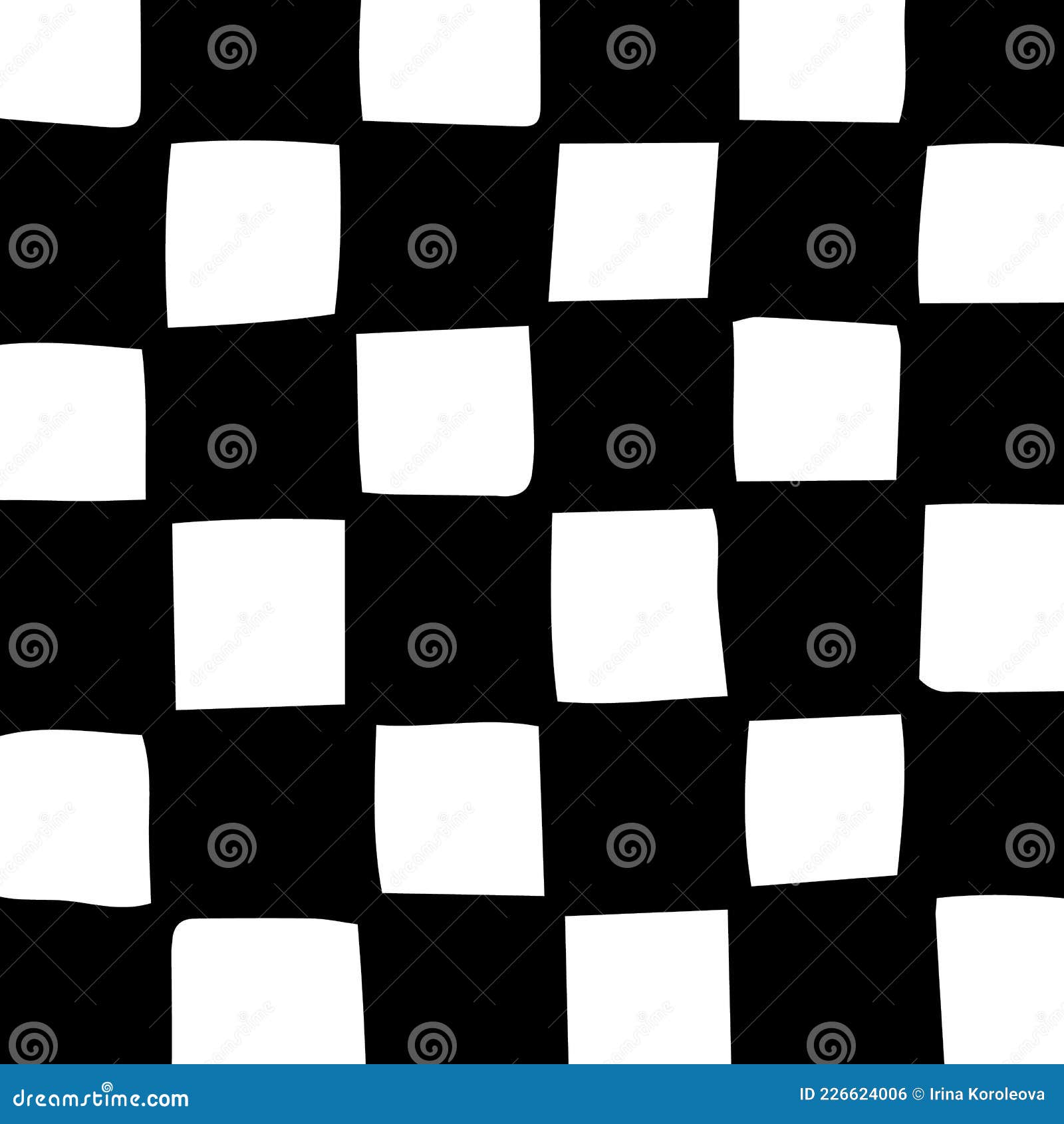 Abstract Doodle Background. Vector Hand Drawn Checkers Pattern with ...