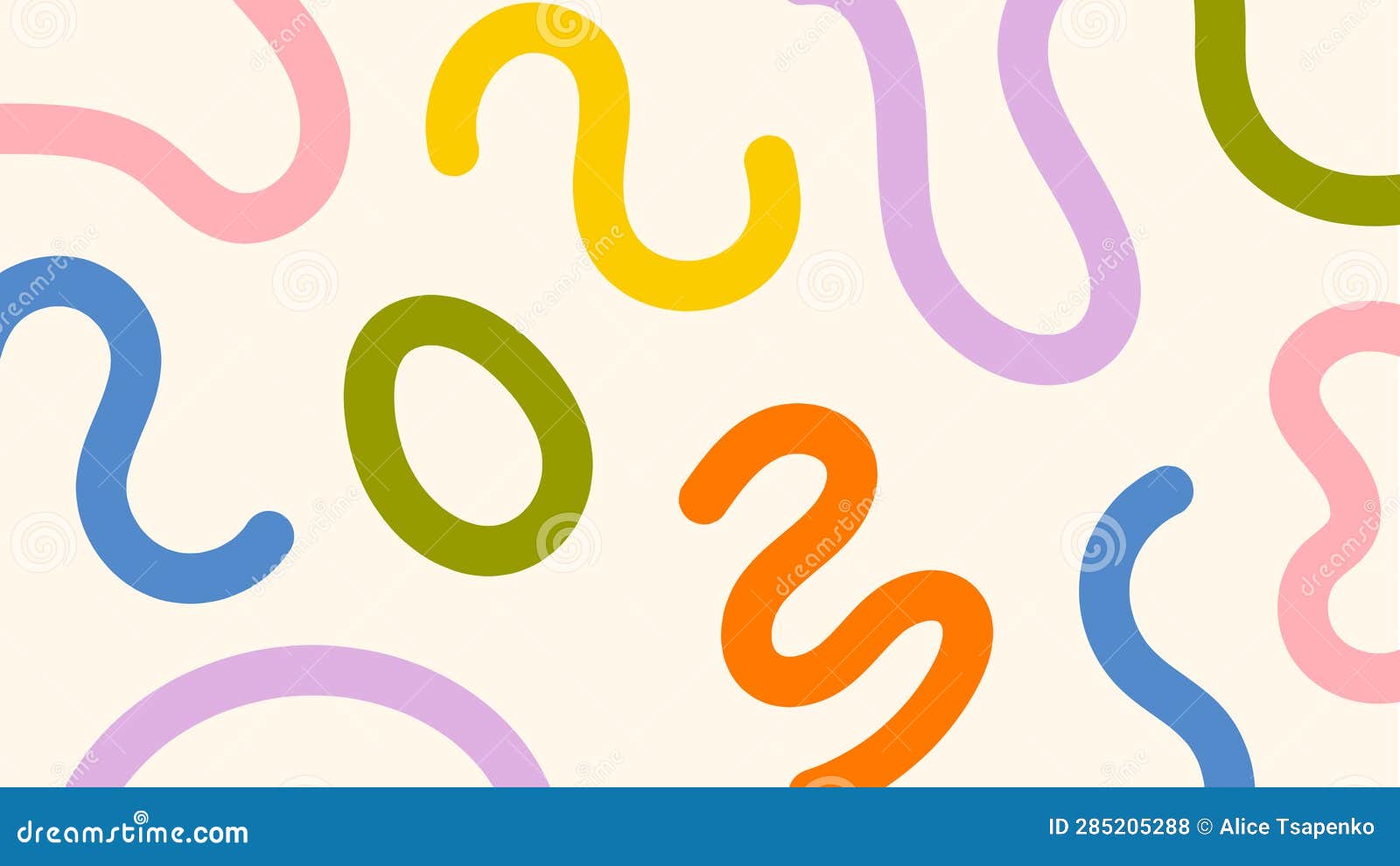 Abstract Doodle Design with Hand Drawn Colorful Shapes and Lines ...