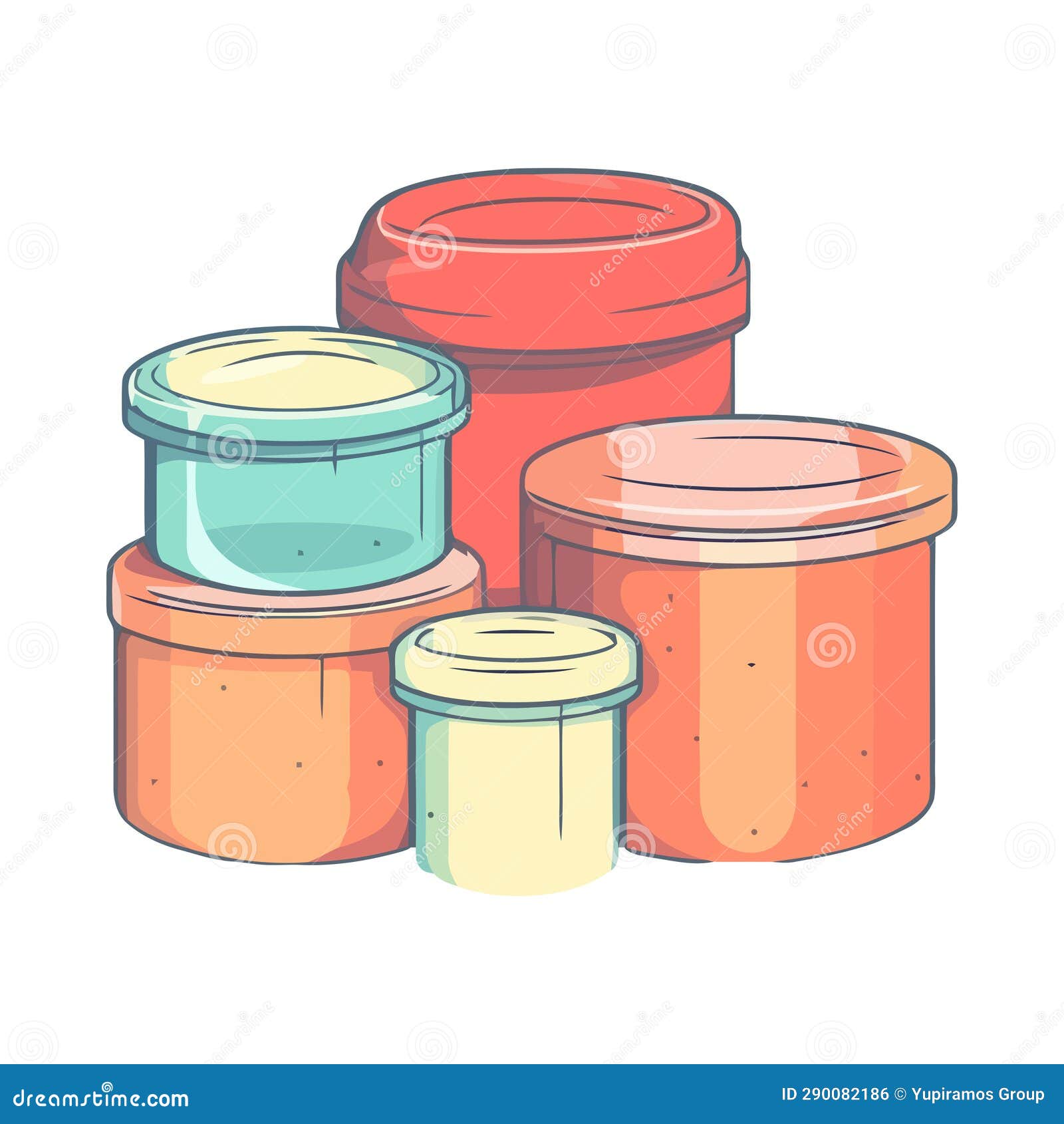 Abstract Doodle Design on Yellow Backdrop Containers Stock Vector ...