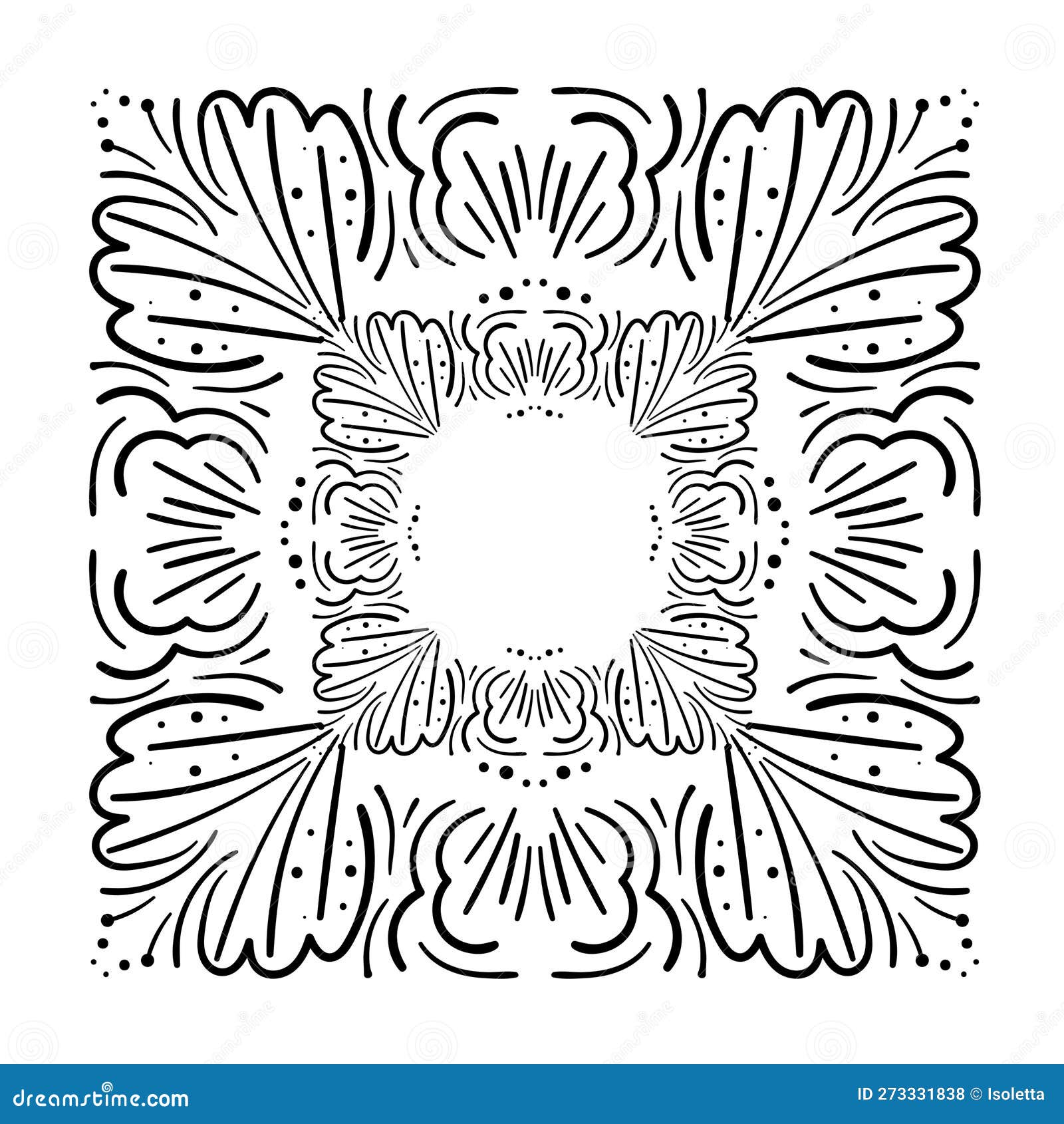 Abstract Doodle Frame on White Background. Vector Design Element Stock ...