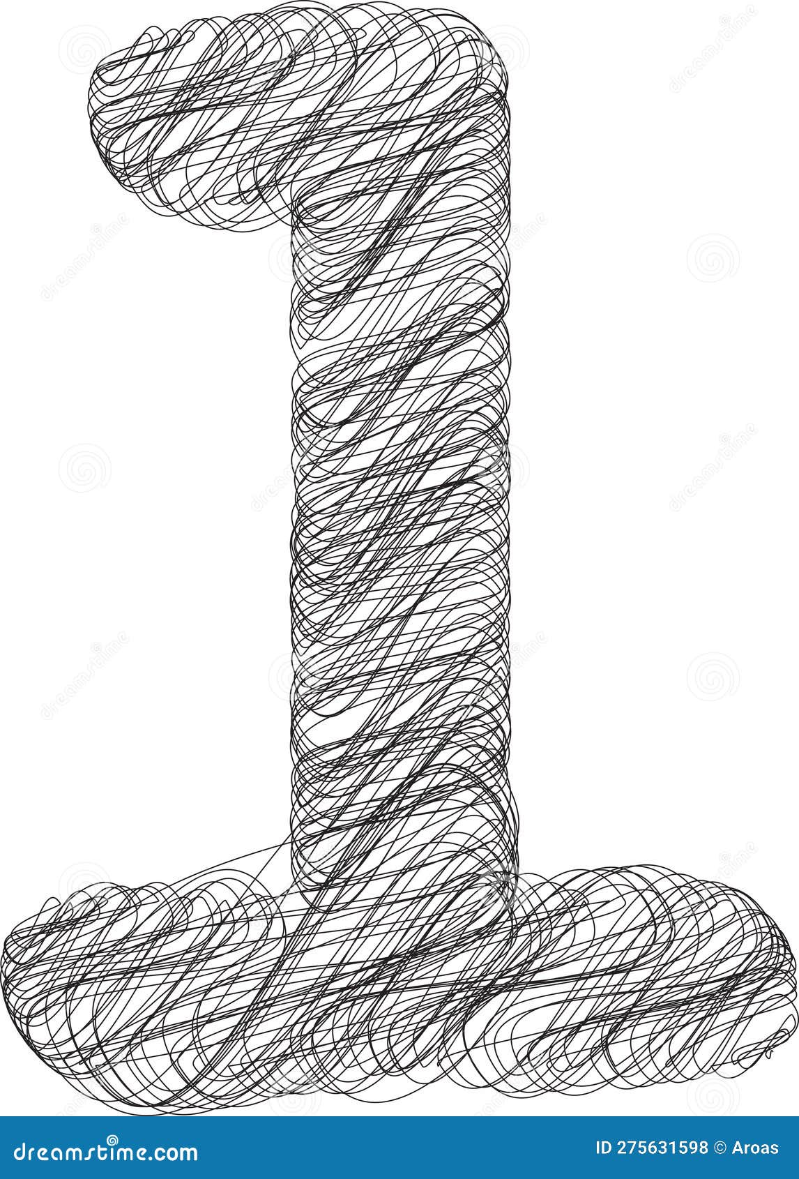 Abstract Doodle Letter l stock vector. Illustration of paint - 275631598