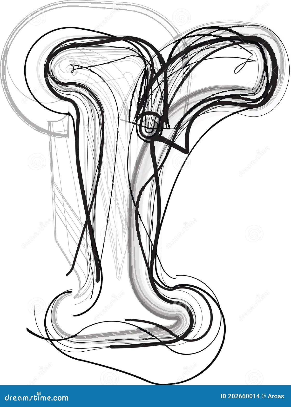 Abstract Doodle Letter r stock vector. Illustration of abstract - 202660014