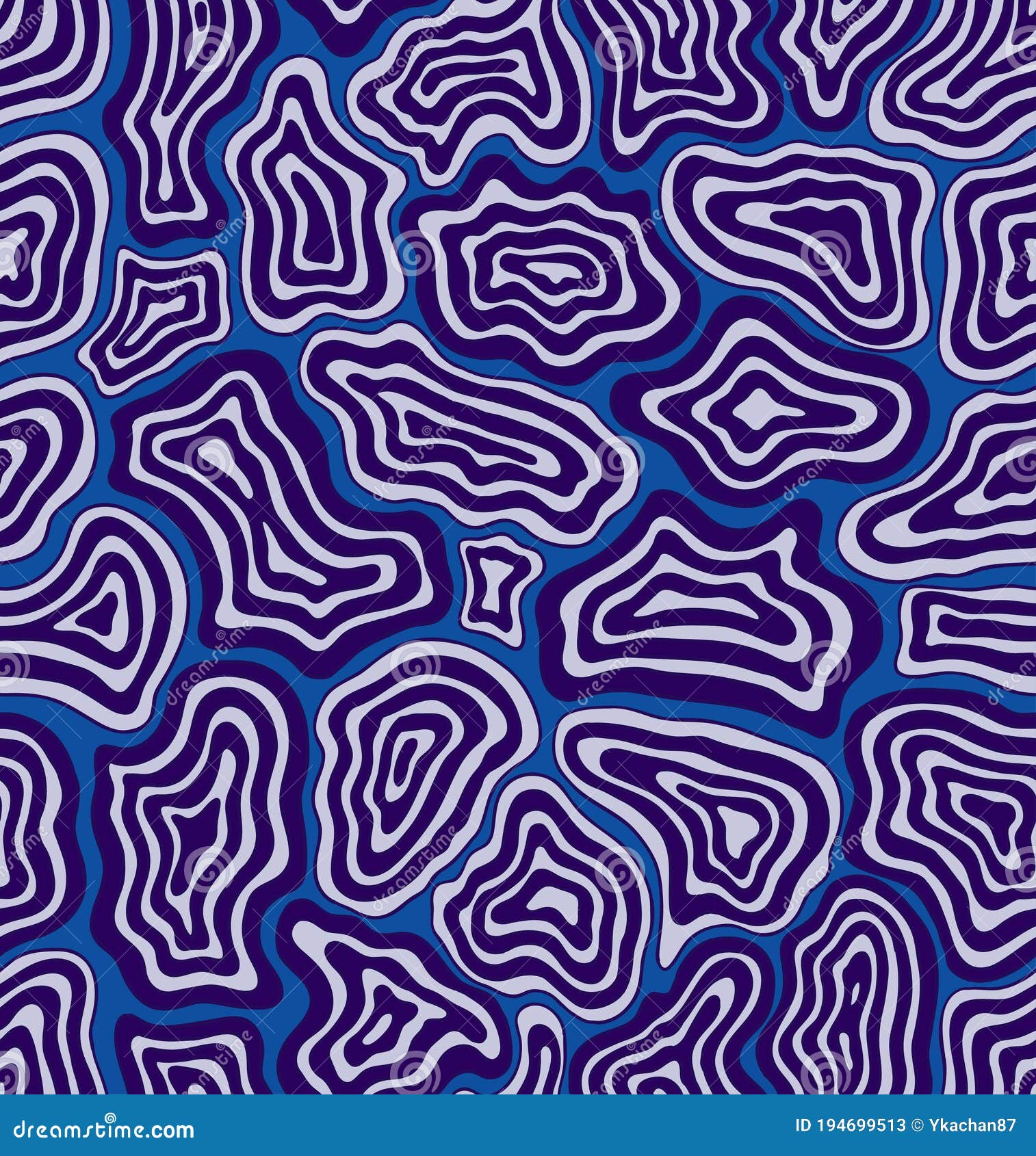 Abstract Doodle Line Curly Seamless Pattern Stock Vector - Illustration ...