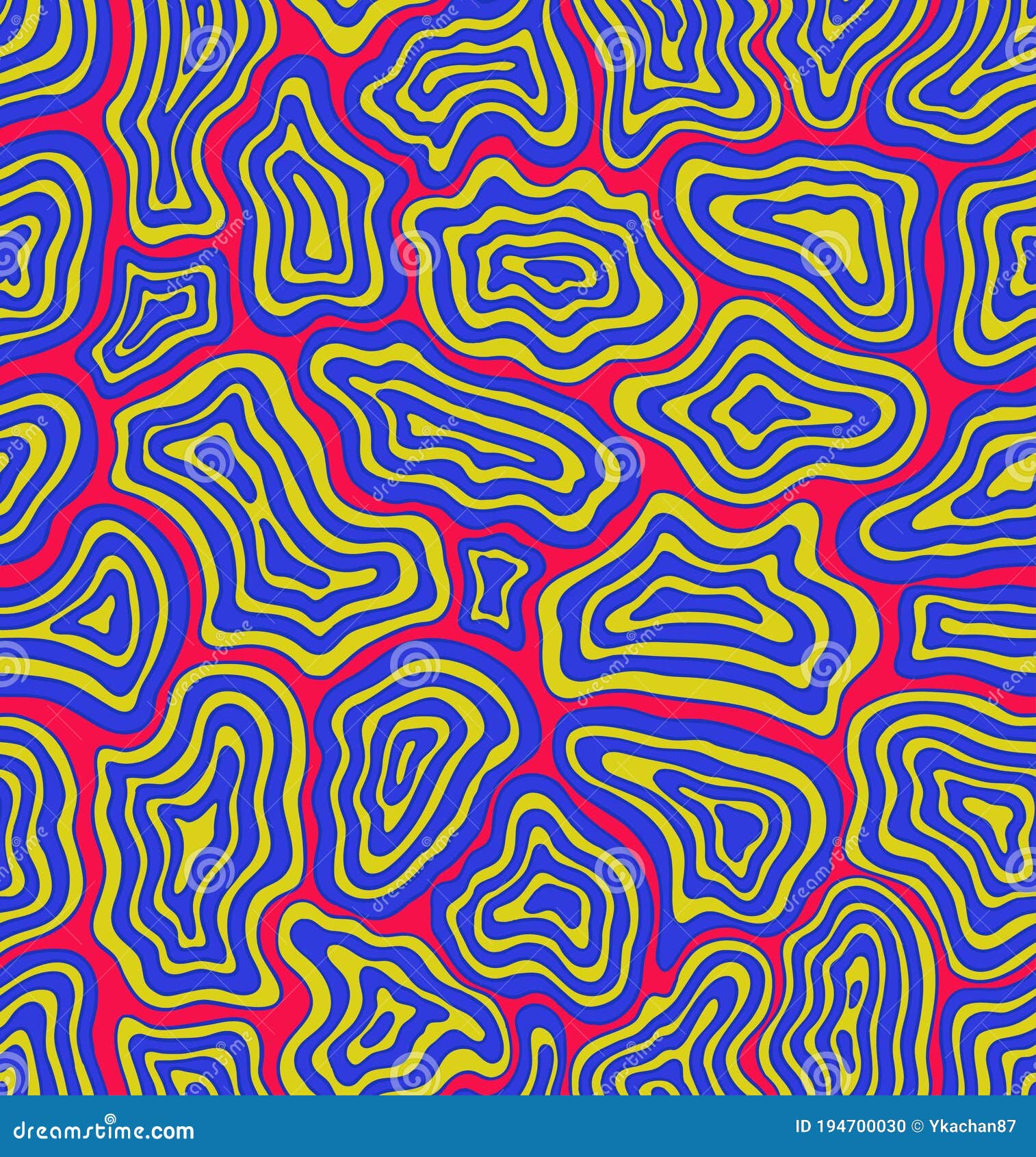 Abstract Doodle Line Curly Seamless Pattern Stock Vector - Illustration ...