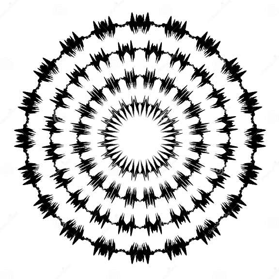 Abstract Doodle Pattern in Circle. Vector Illustration Stock ...